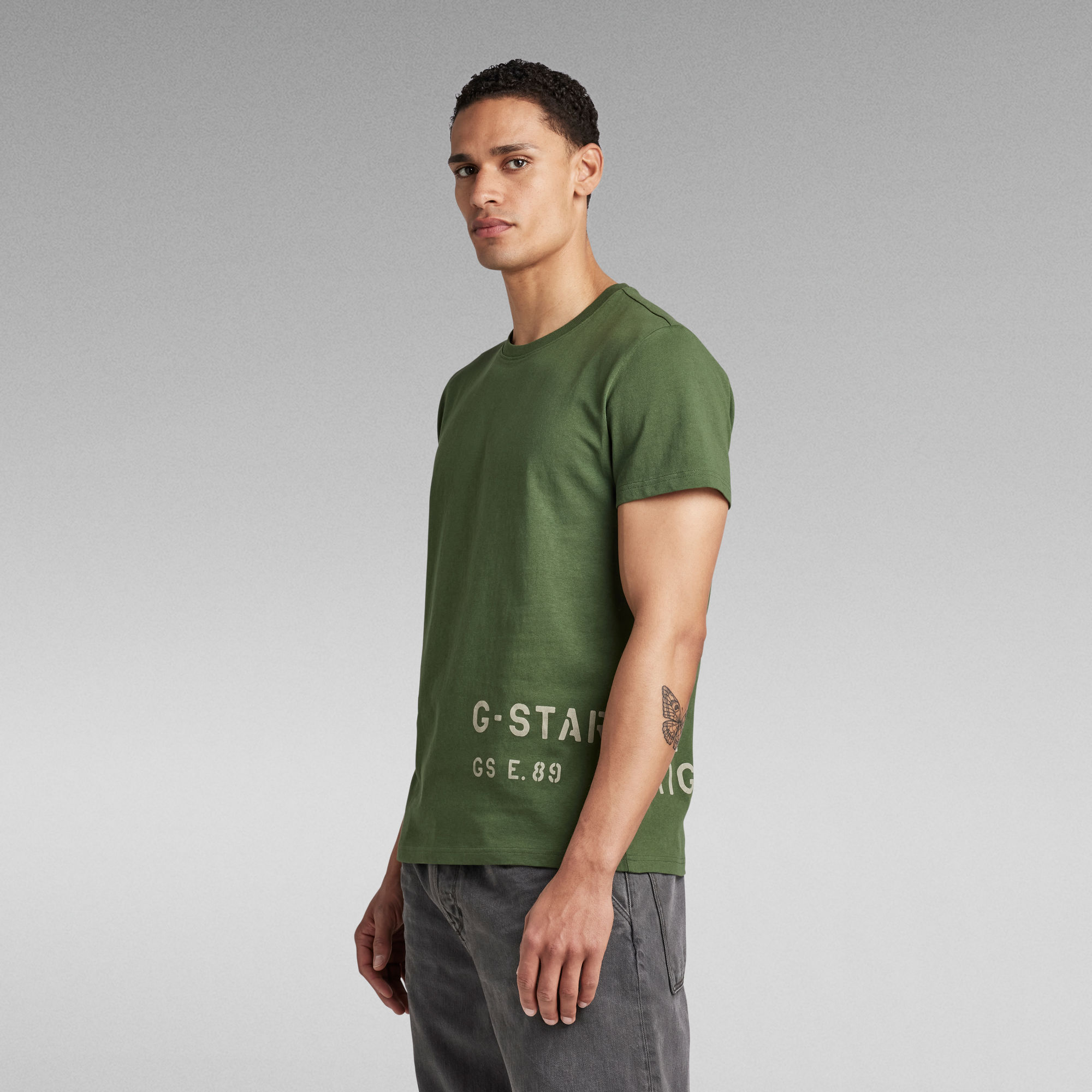 Stencil Front Back Graphic T-Shirt | Green | G-Star RAW®