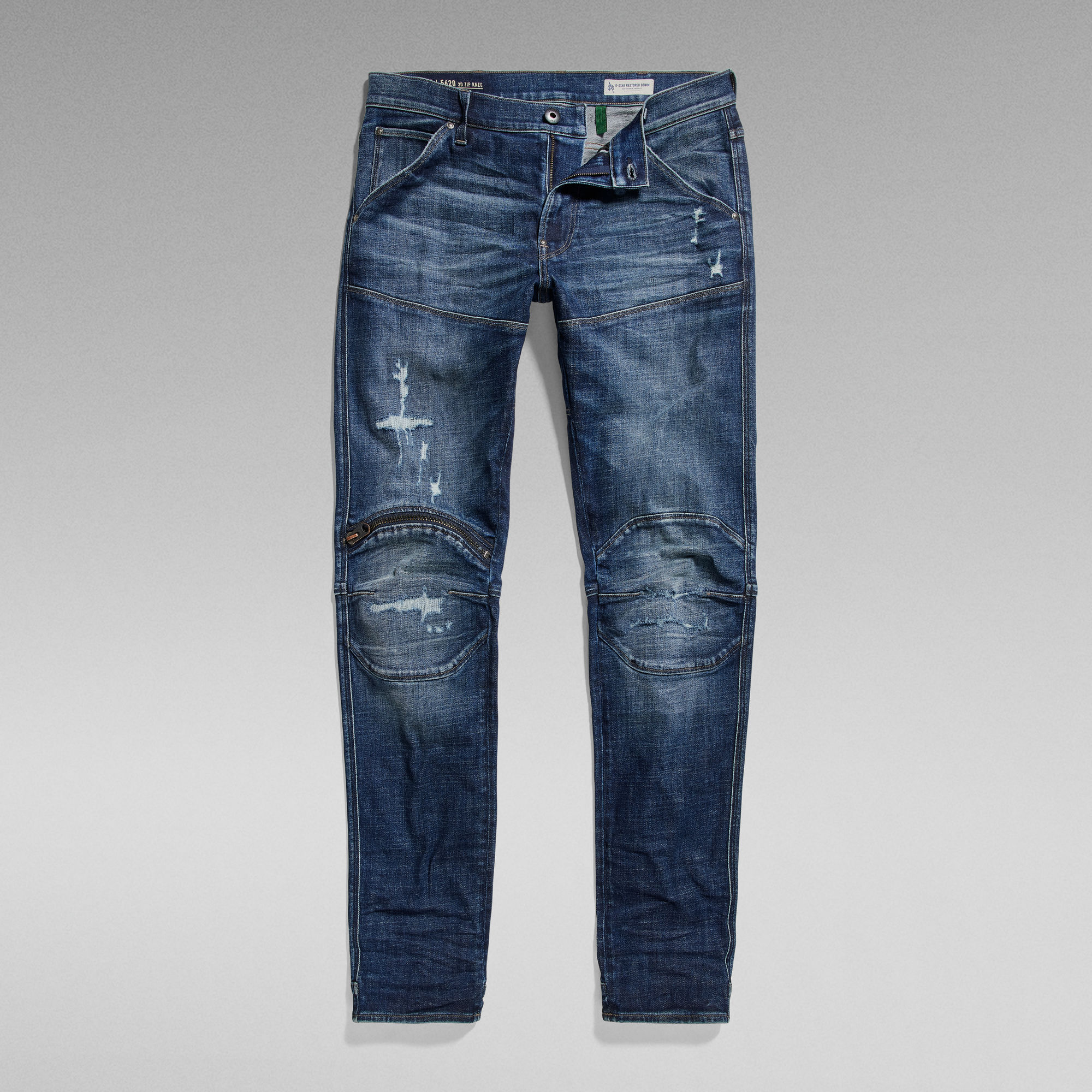5620 3D Zip Knee Skinny Jeans | Dark blue | G-Star RAW®