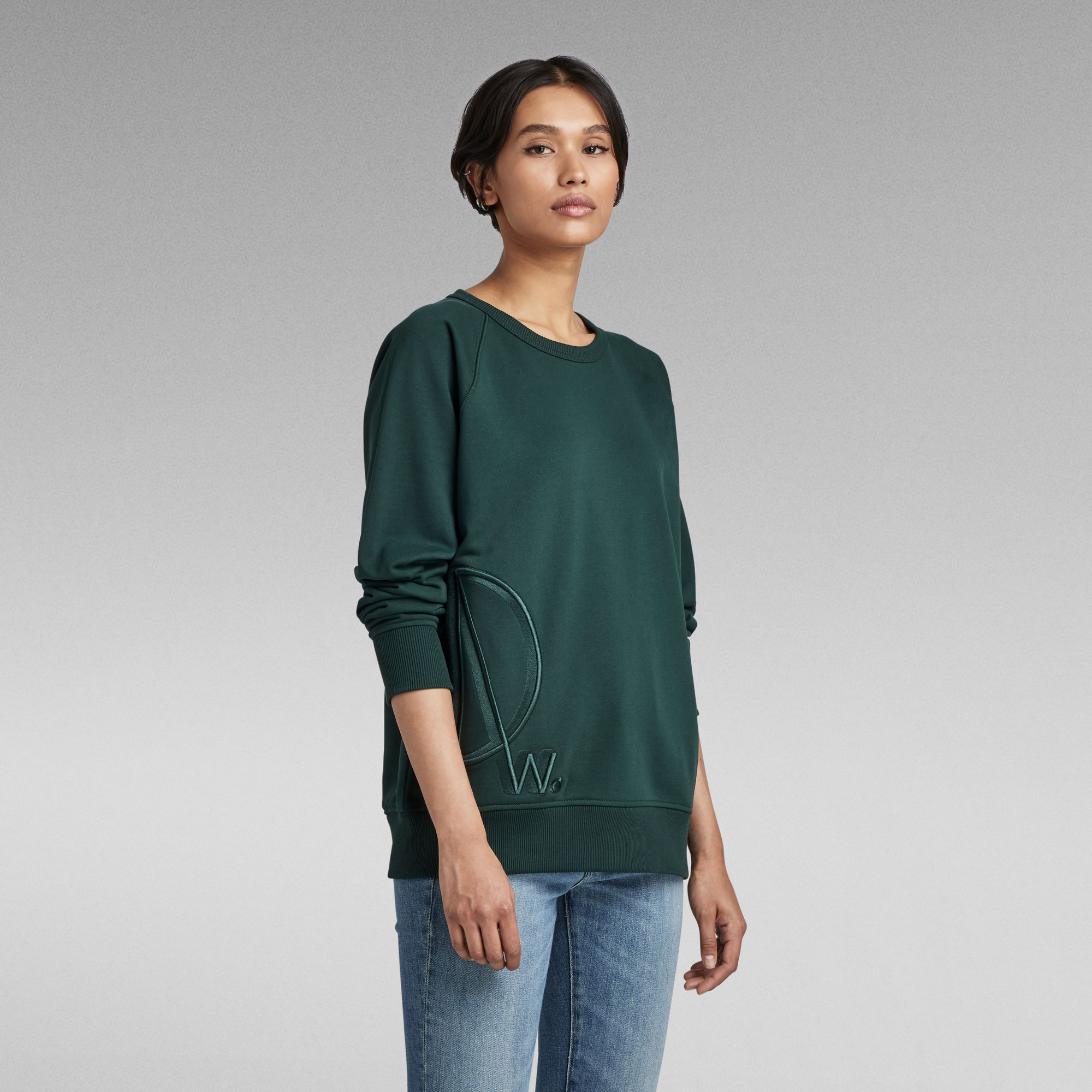 RAW Embro Logo Sweater | Green | G-Star RAW®