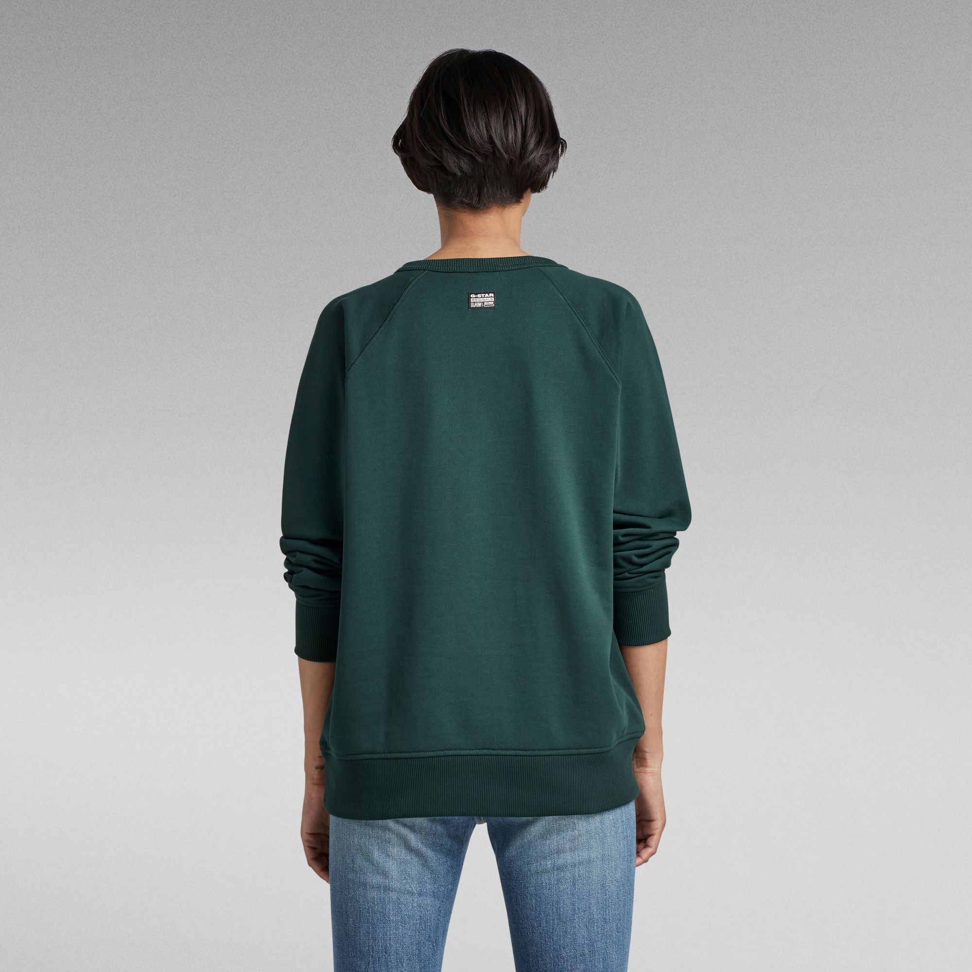 RAW Embro Logo Sweater | Women | Green | G-Star RAW®