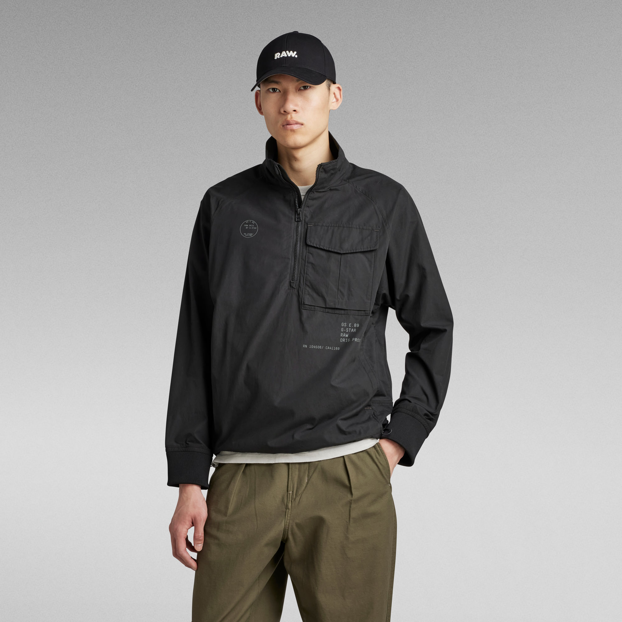 Unisex Half Zip Overshirt | Black | G-Star RAW®