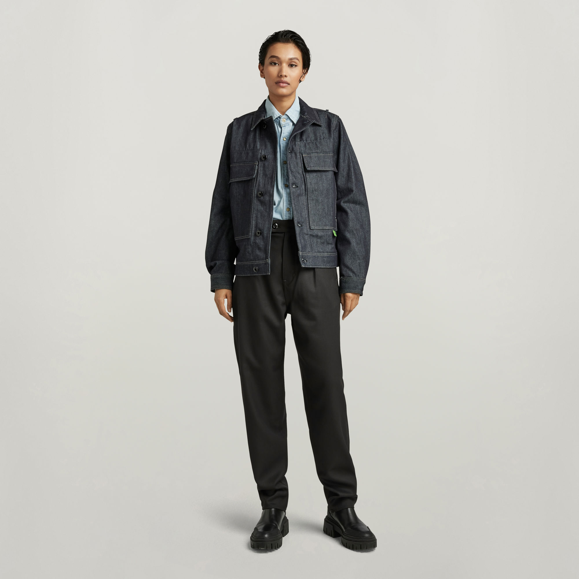 Unisex Utility Flap Pocket Jacket | Dark blue | G-Star RAW®