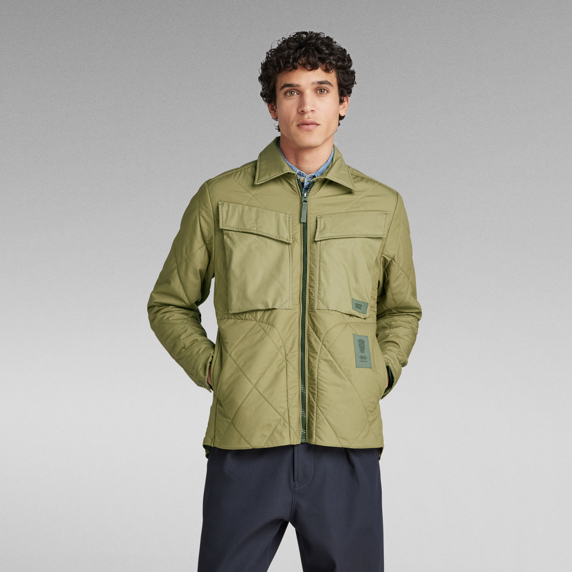 Unisex Waffle Jacket | Green | G-Star RAW®
