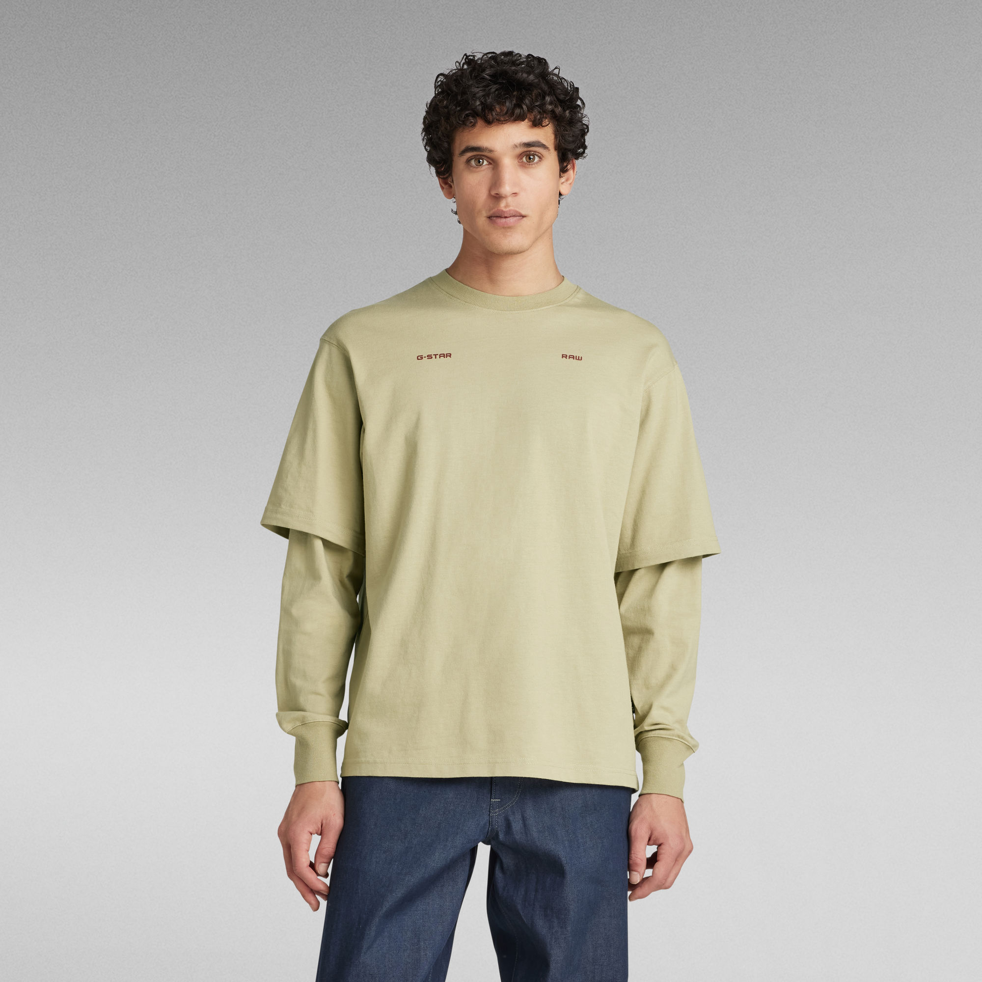 Unisex Boxy Double T-Shirt | Green | G-Star RAW®