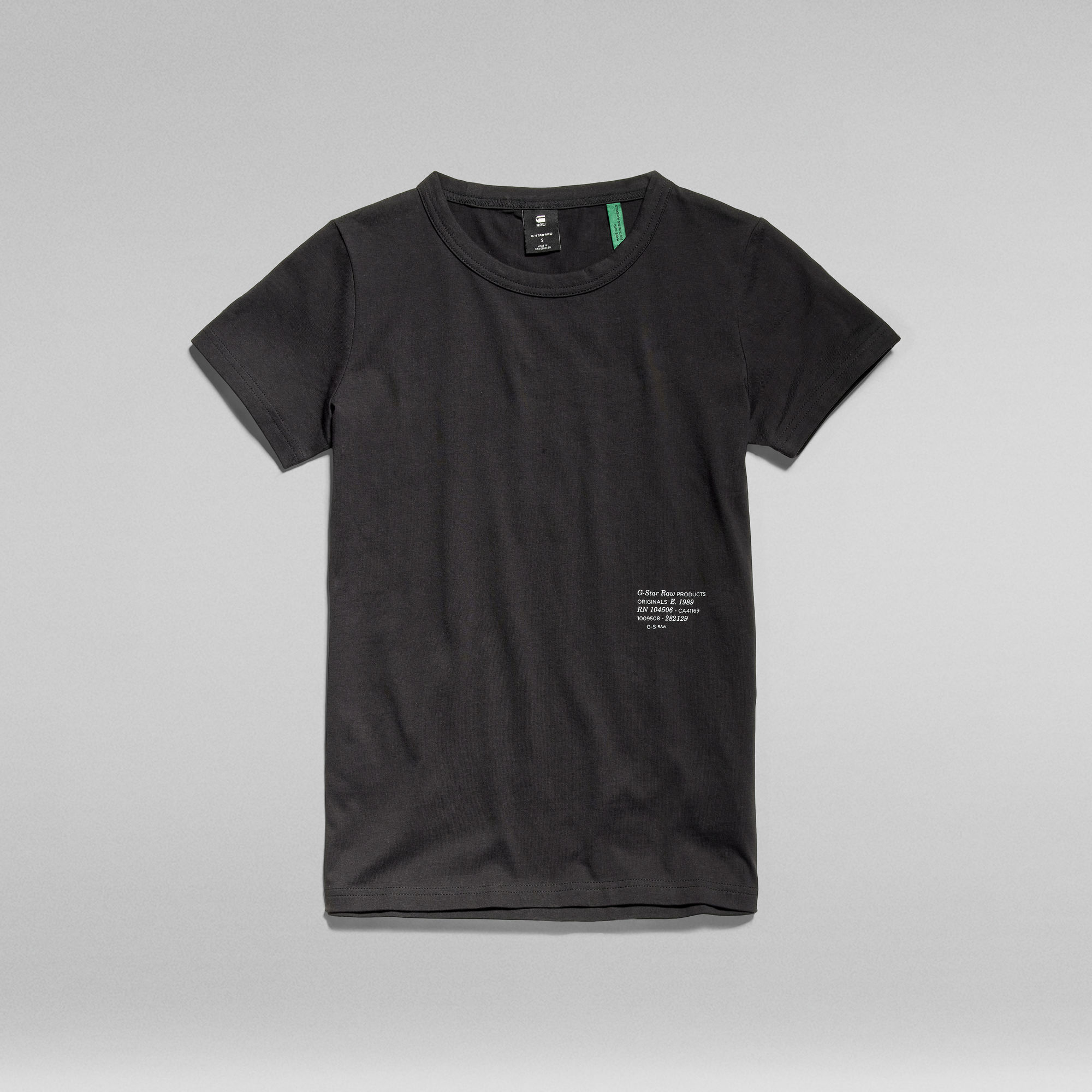 Text Waist Graphic Slim Top | Schwarz | G-Star RAW®