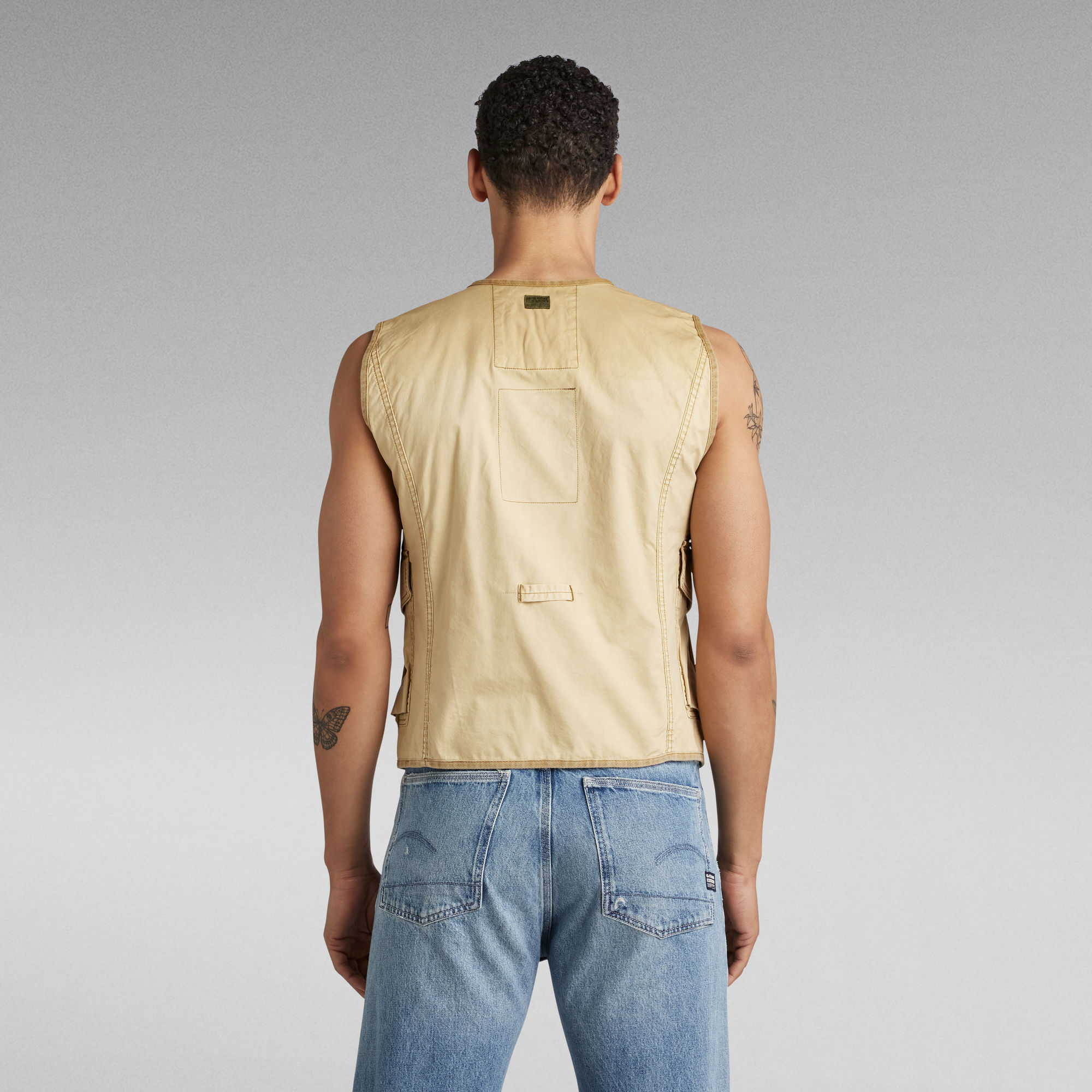 Washed Cargo Vest | Beige | G-Star RAW®