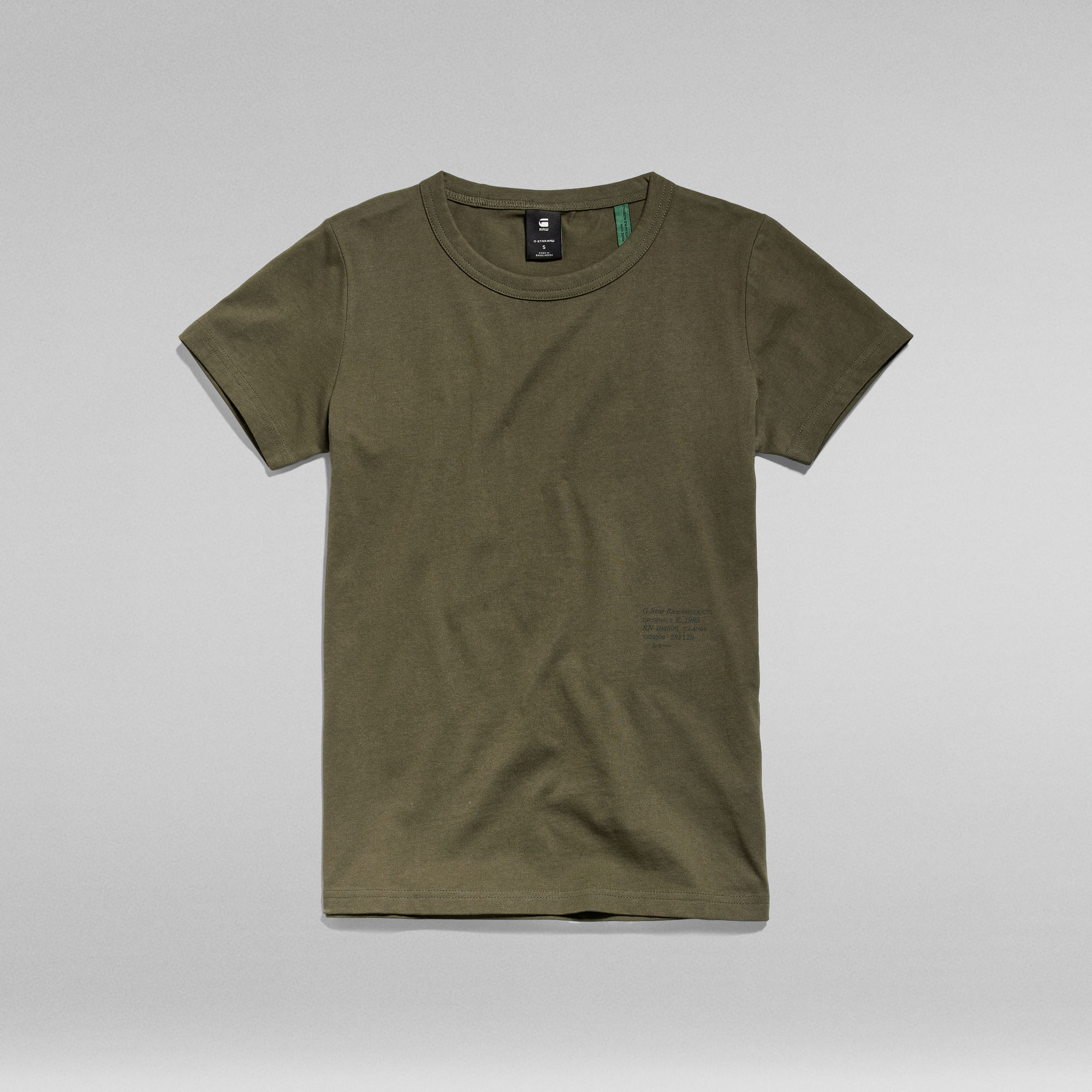 Text Waist Graphic Slim Top | Women | Green | G-Star RAW®