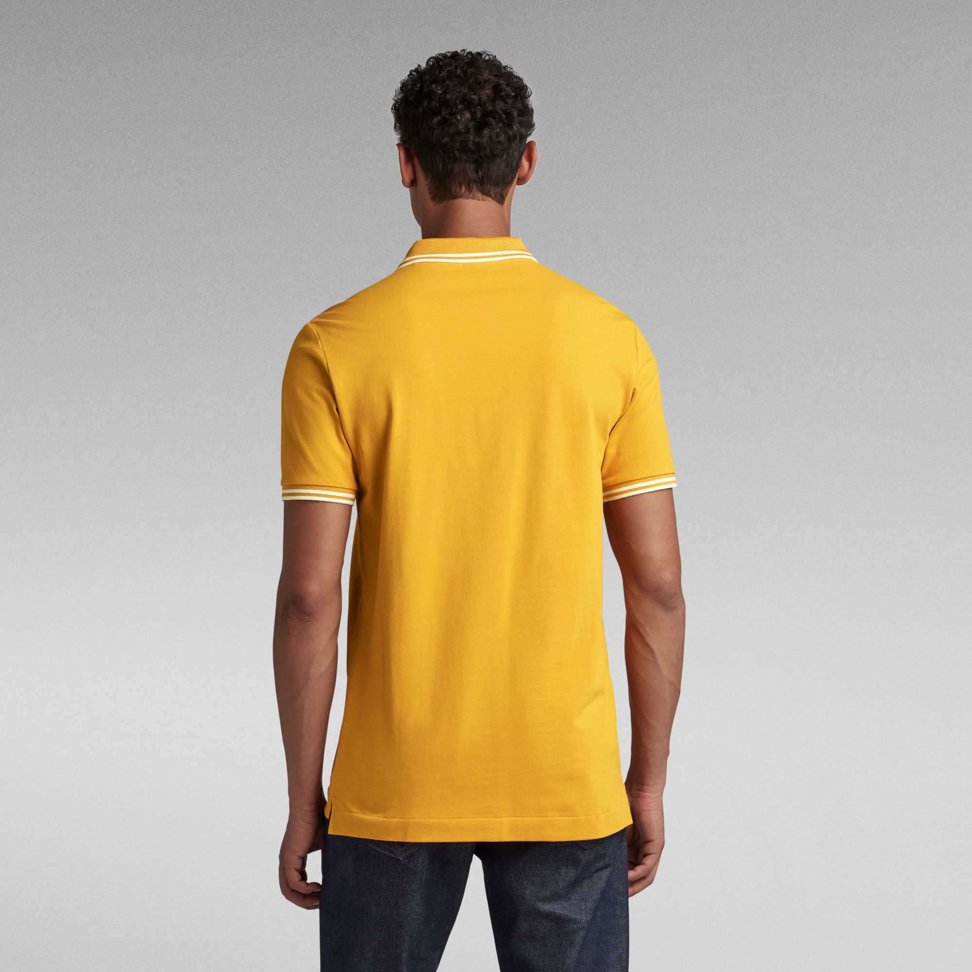 Dunda Slim Stripe Polo | Yellow | G-Star RAW®