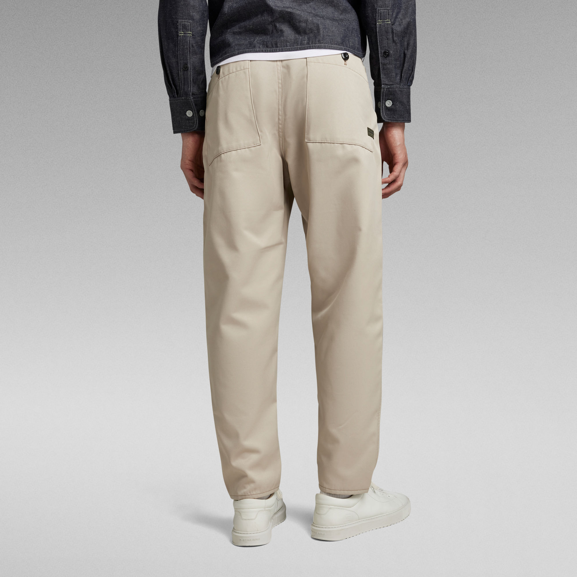 Unisex Pleated Relaxed Chino | Beige | G-Star RAW®