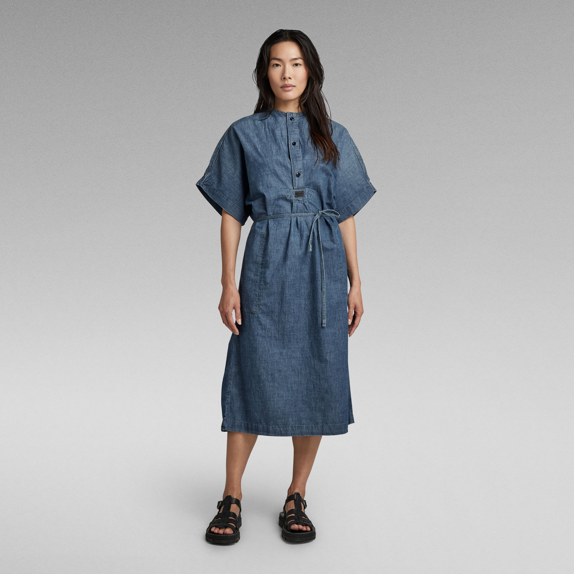 Adjustable Waist Dress | Women | Medium blue | G-Star RAW®