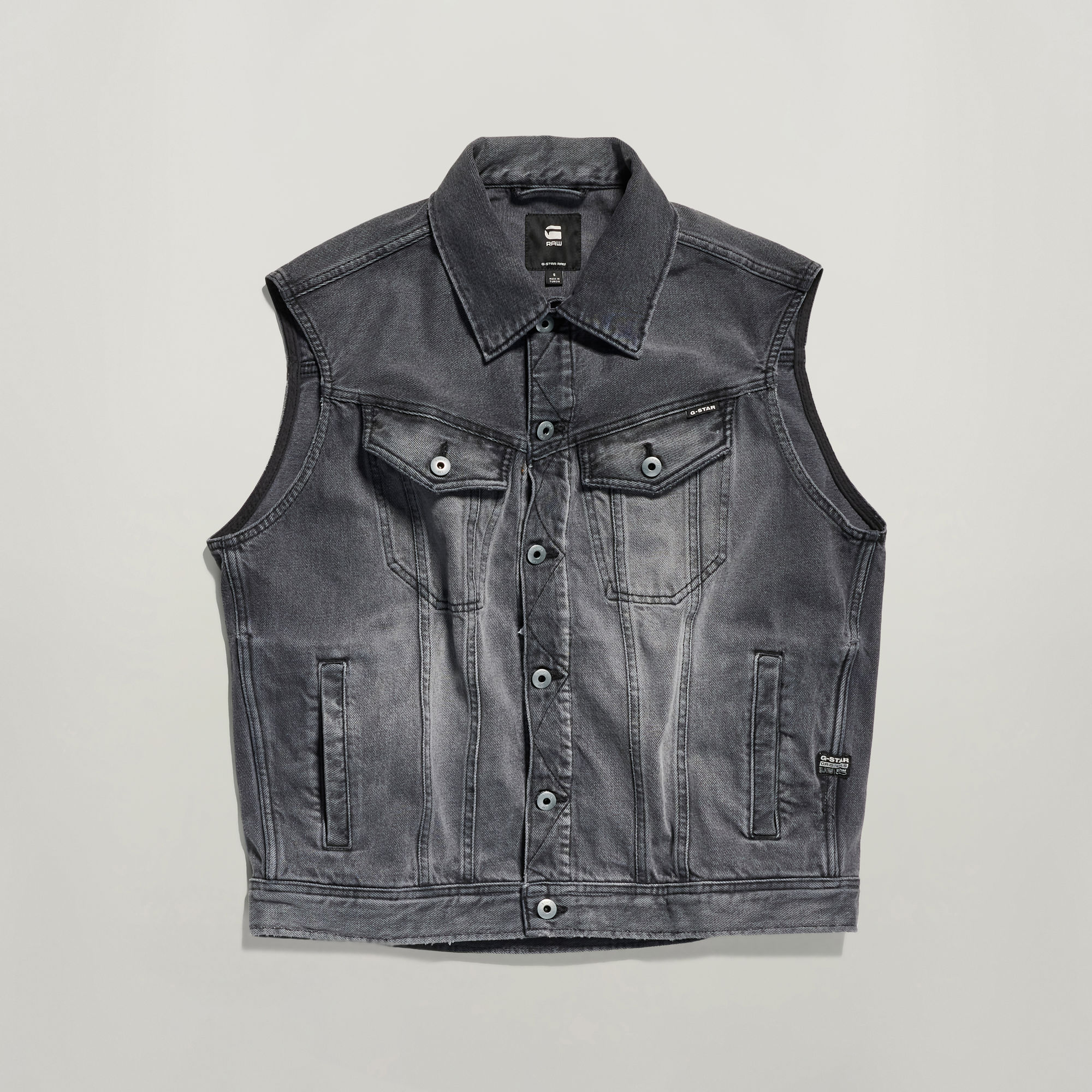 Oversized Denim Weste Evergreen | Grau | G-Star RAW®