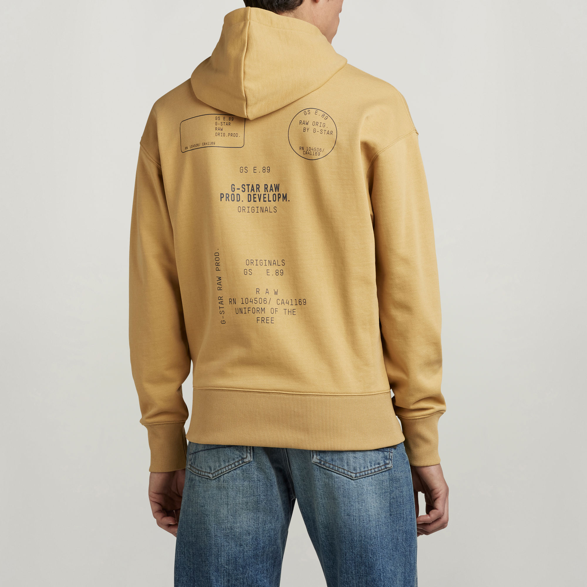 Back Graphic Loose Hooded Sweater | Beige | G-Star RAW®
