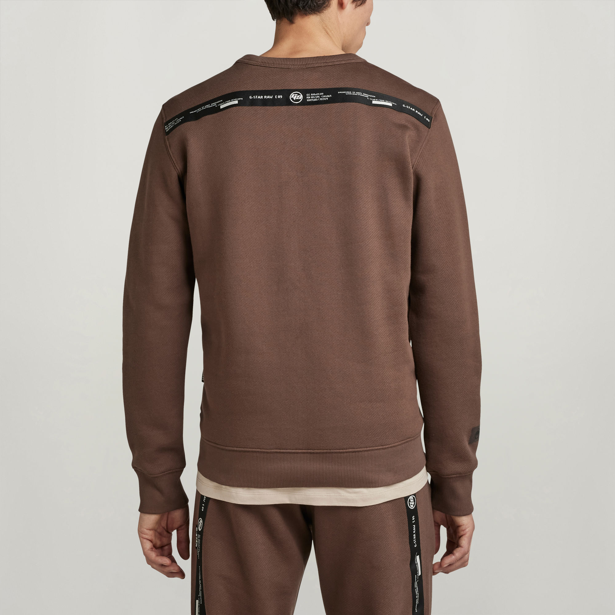 Logo Tape Sweater | Brown | G-Star RAW®