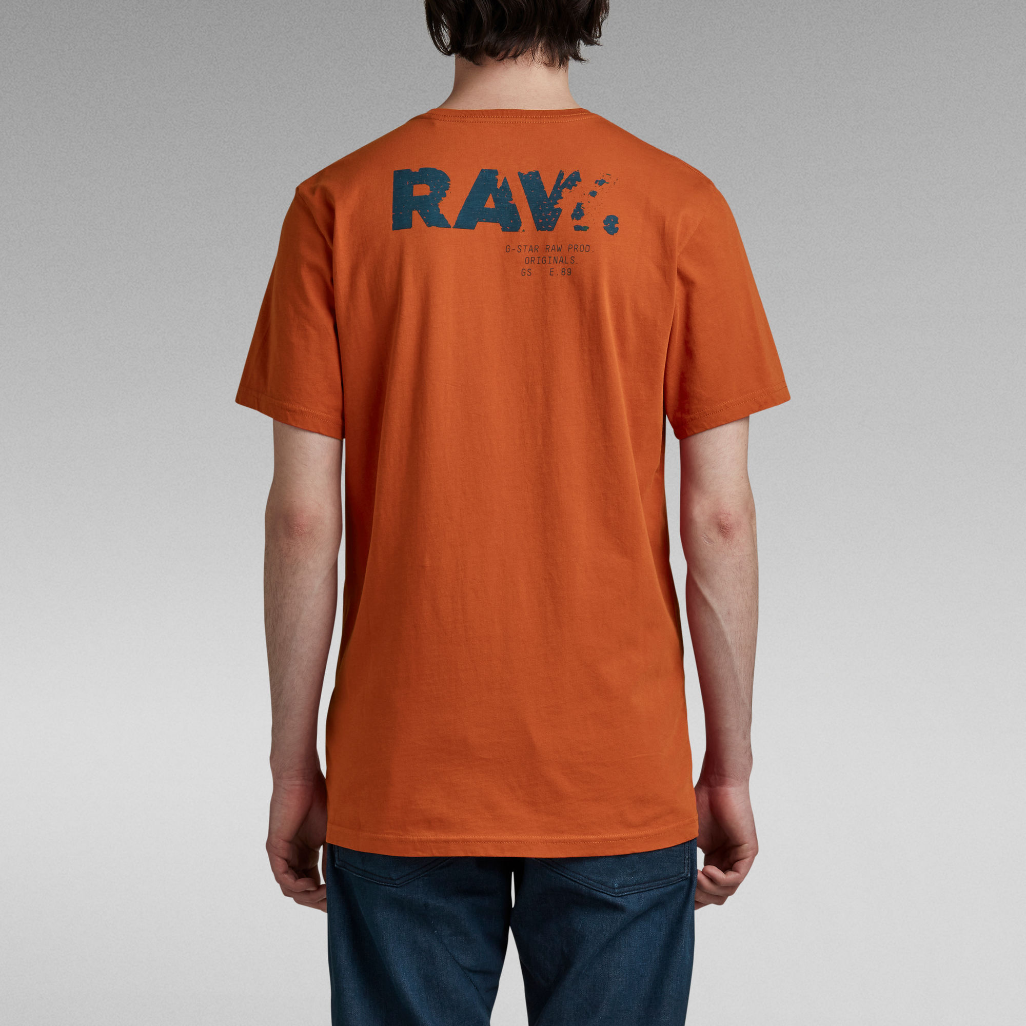 Faded RAW Back Graphic Slim T-Shirt | Orange | G-Star RAW®