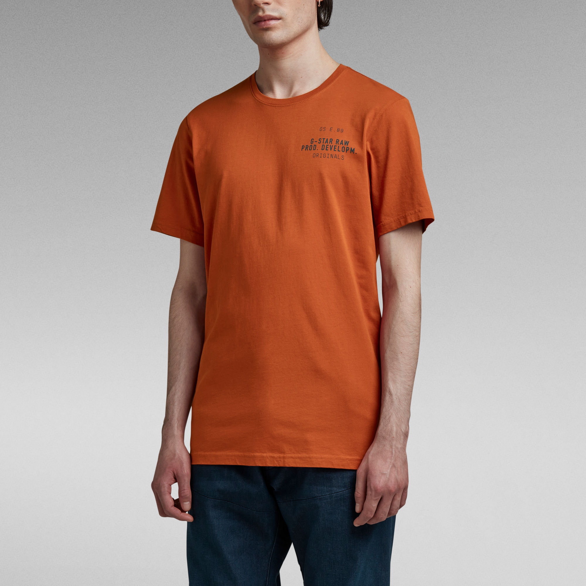 Faded RAW Back Graphic Slim T-Shirt | Orange | G-Star RAW®