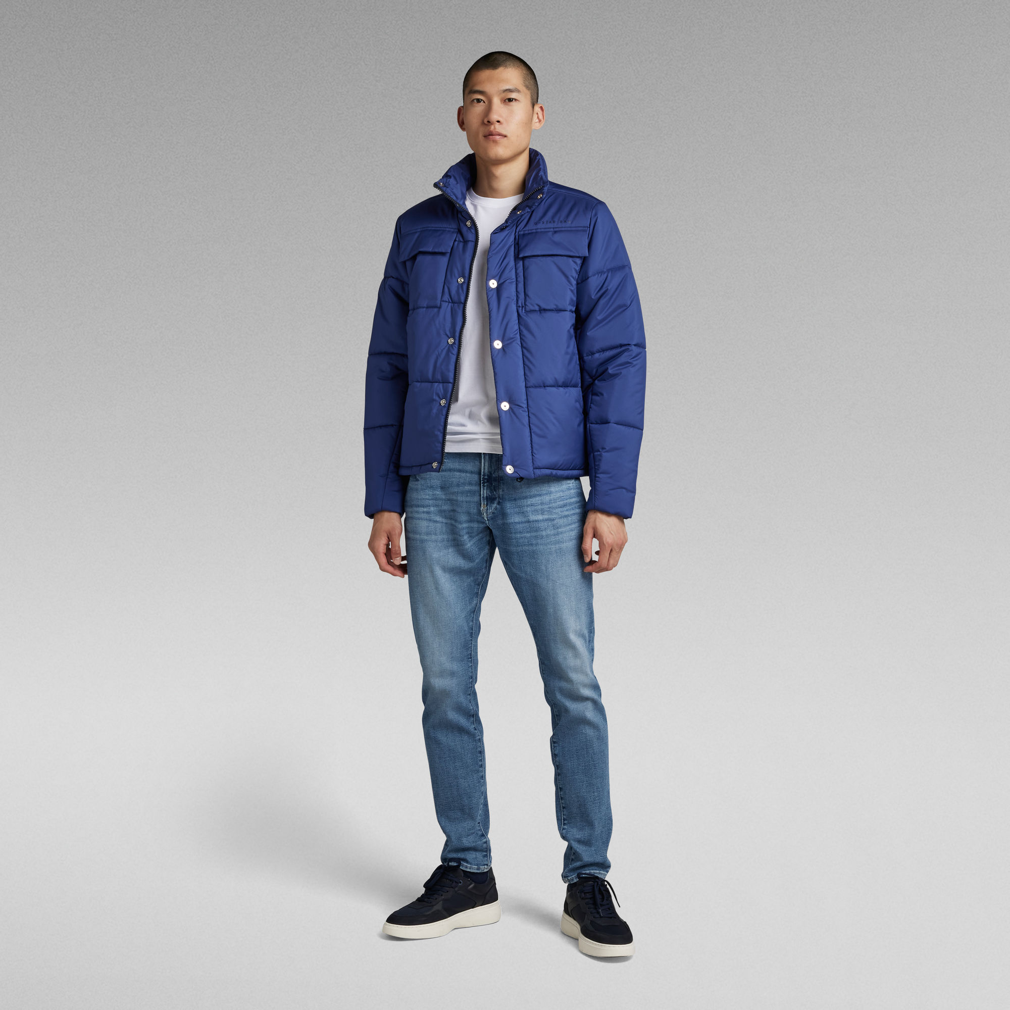 Foundation Padded Jacket | Medium blue | G-Star RAW®