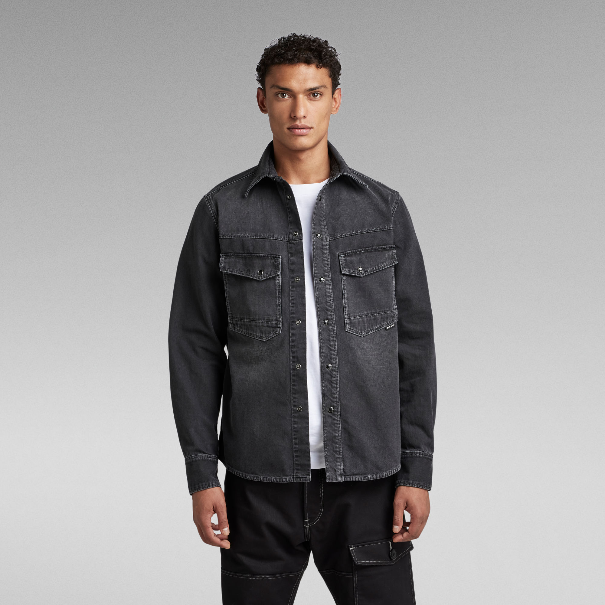 Dakota Regular Shirt Evergreen | Black | G-Star RAW®