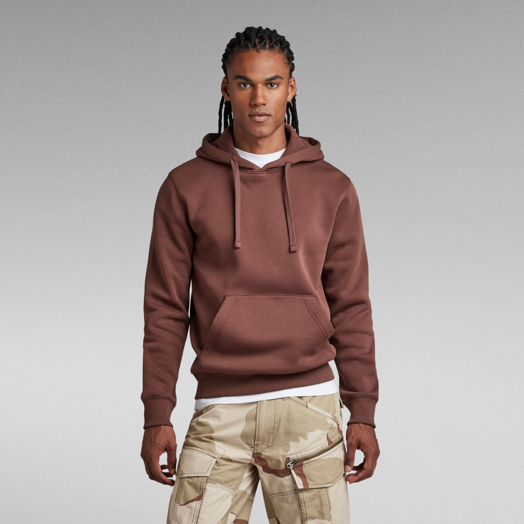 RAW Embro Hooded Sweater | Brown | G-Star RAW®