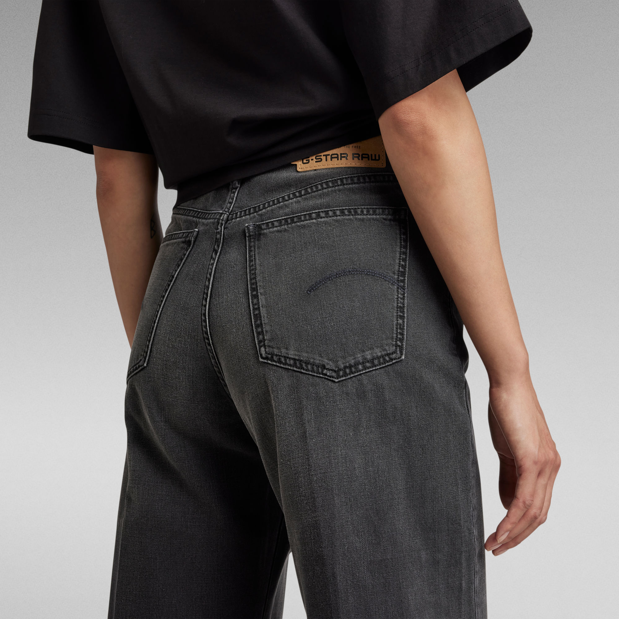 Deck Ultra High Wide Leg Jeans | Black | G-Star RAW®