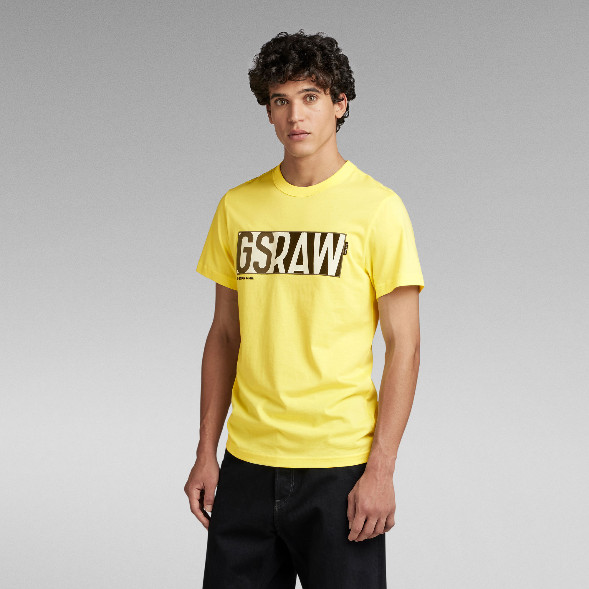 GS Raw Denim Logo T-Shirt | Yellow | G-Star RAW®