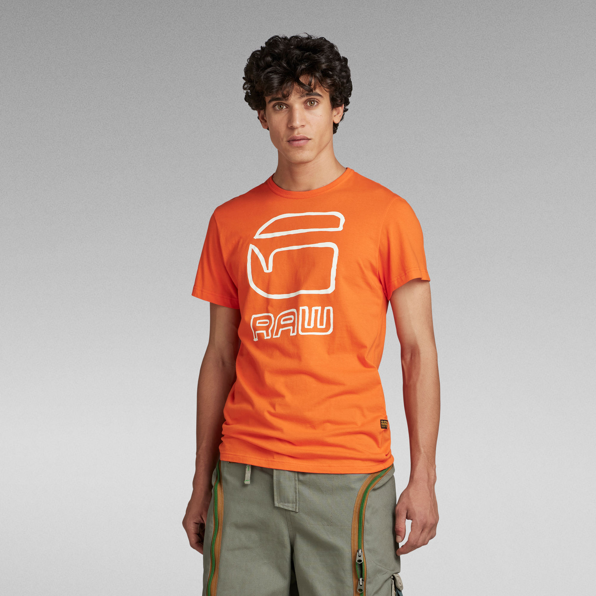 Graphic Graw Straight T-Shirt | Orange | G-Star RAW®