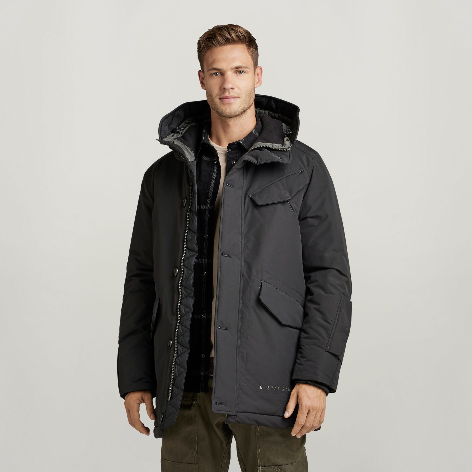 Vodan Padded Hooded Parka | Black | G-Star RAW®