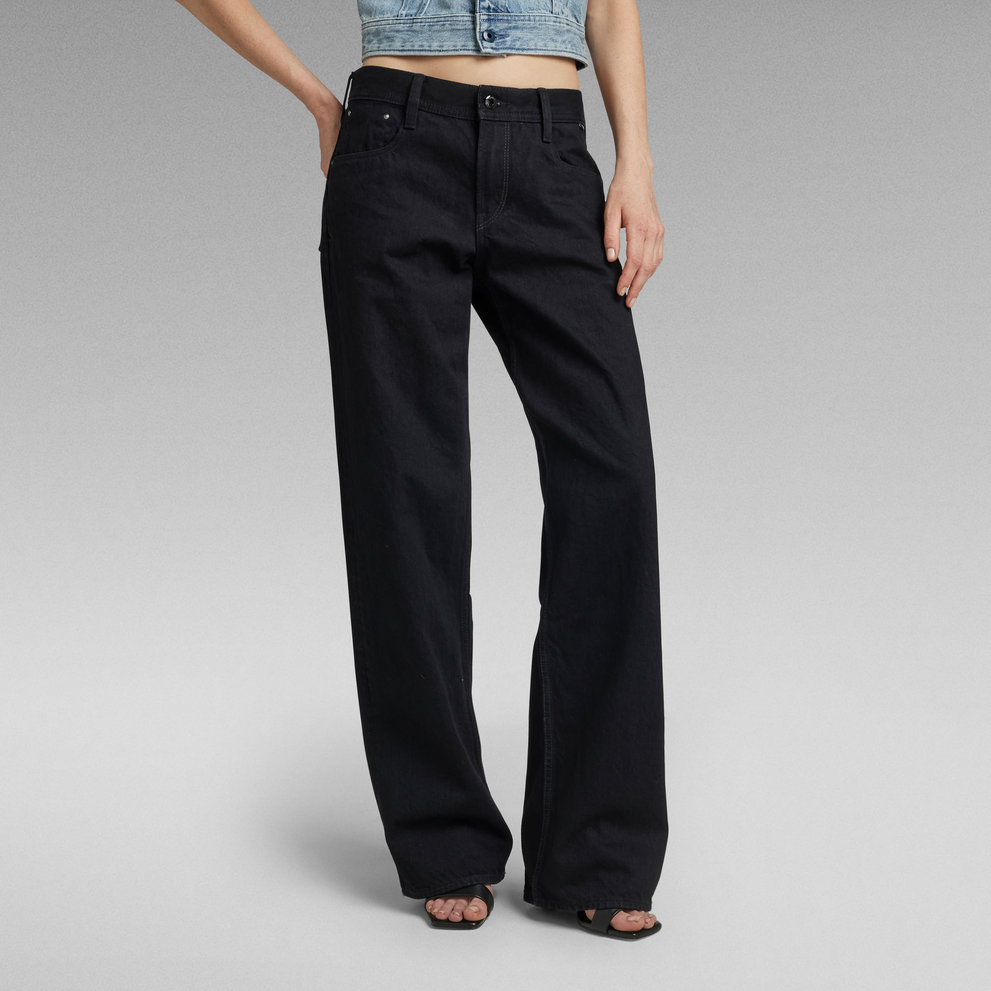 Judee Low Waist Loose Jeans | Black | G-Star RAW®