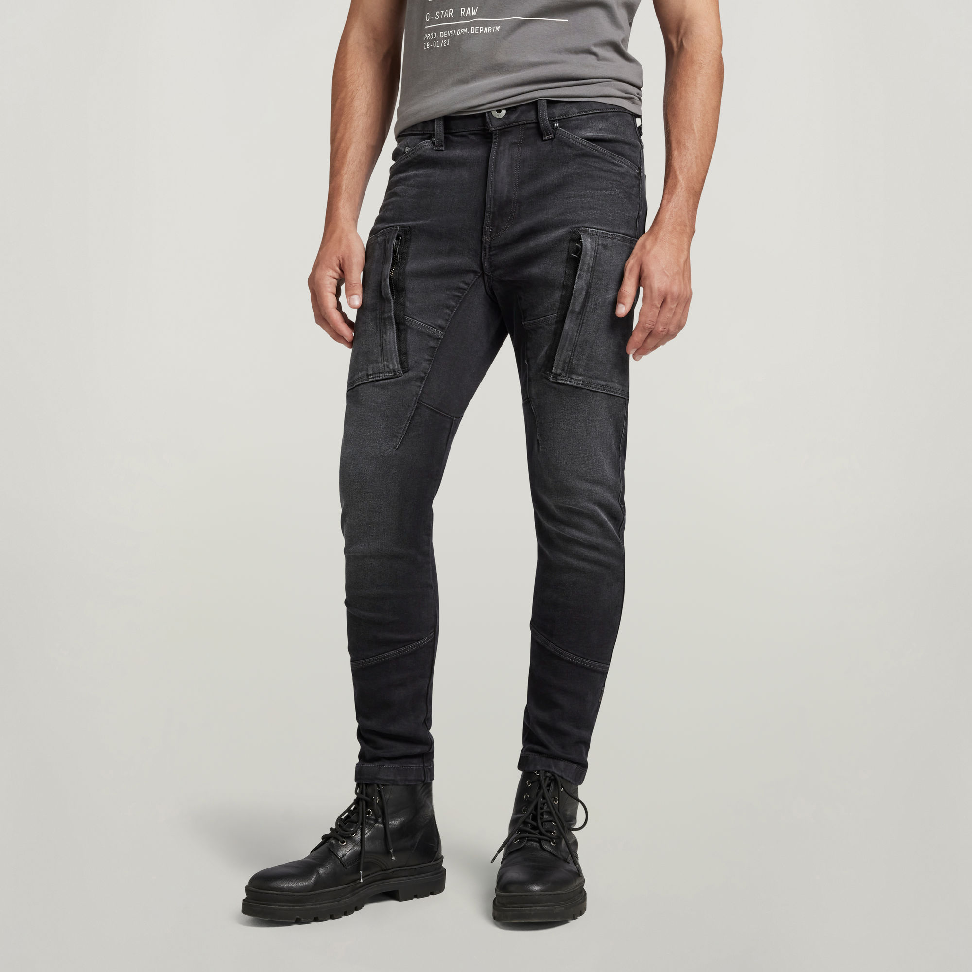 Denim Cargo 3D Skinny Jeans | Grey | G-Star RAW®