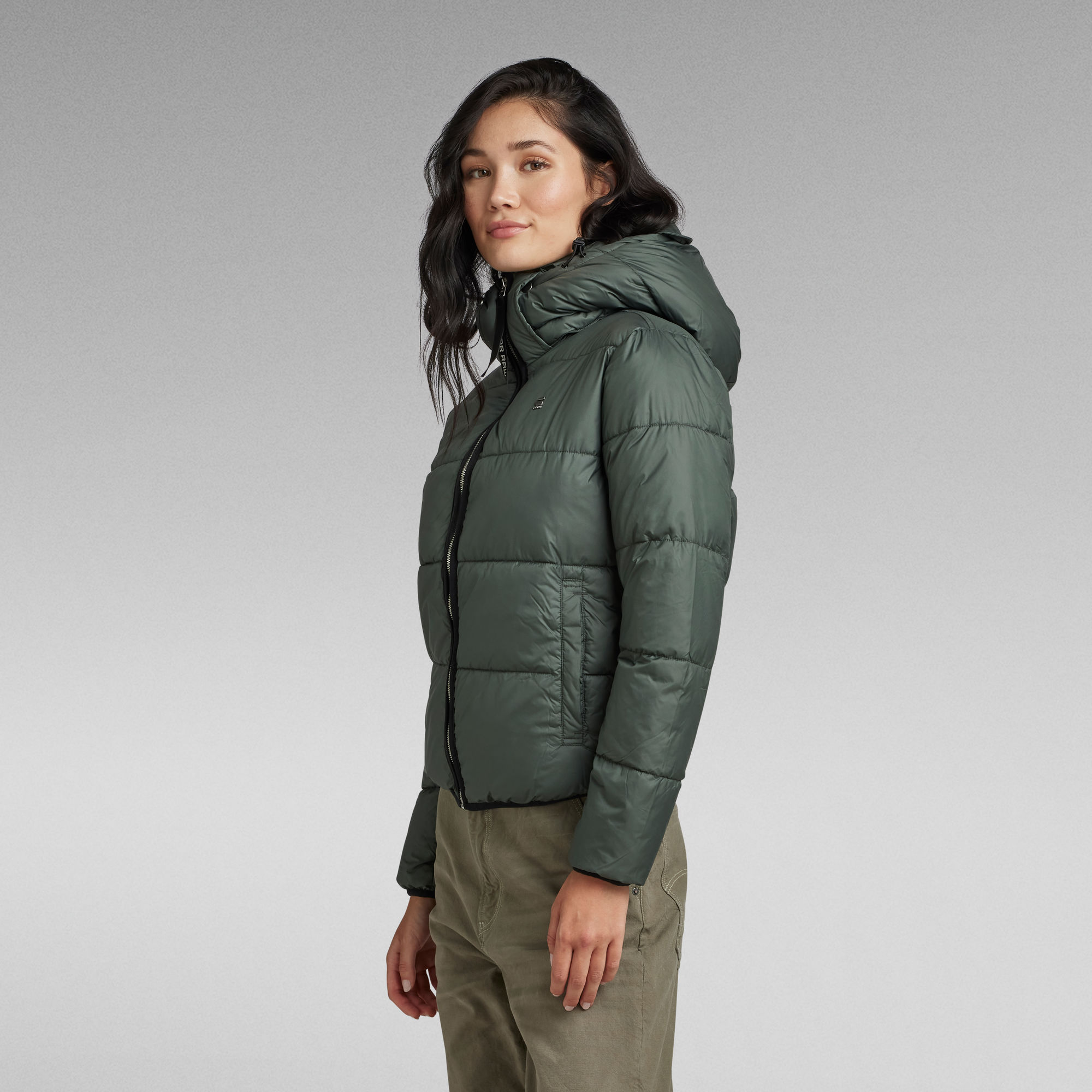 Meefic Sundu Quilted Hooded Overshirt | Green | G-Star RAW®