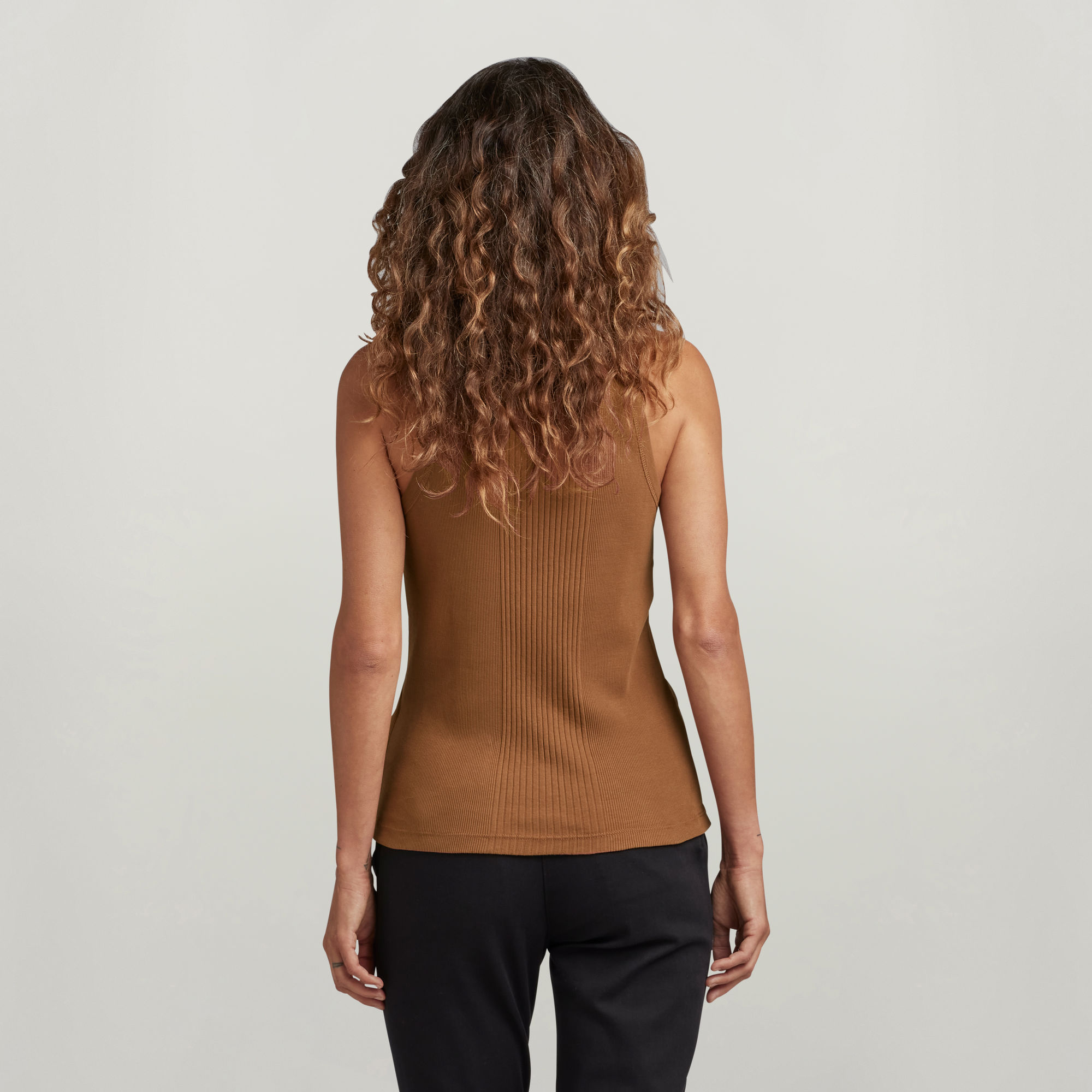 Engineered Rib Tank Top | Brown | G-Star RAW®
