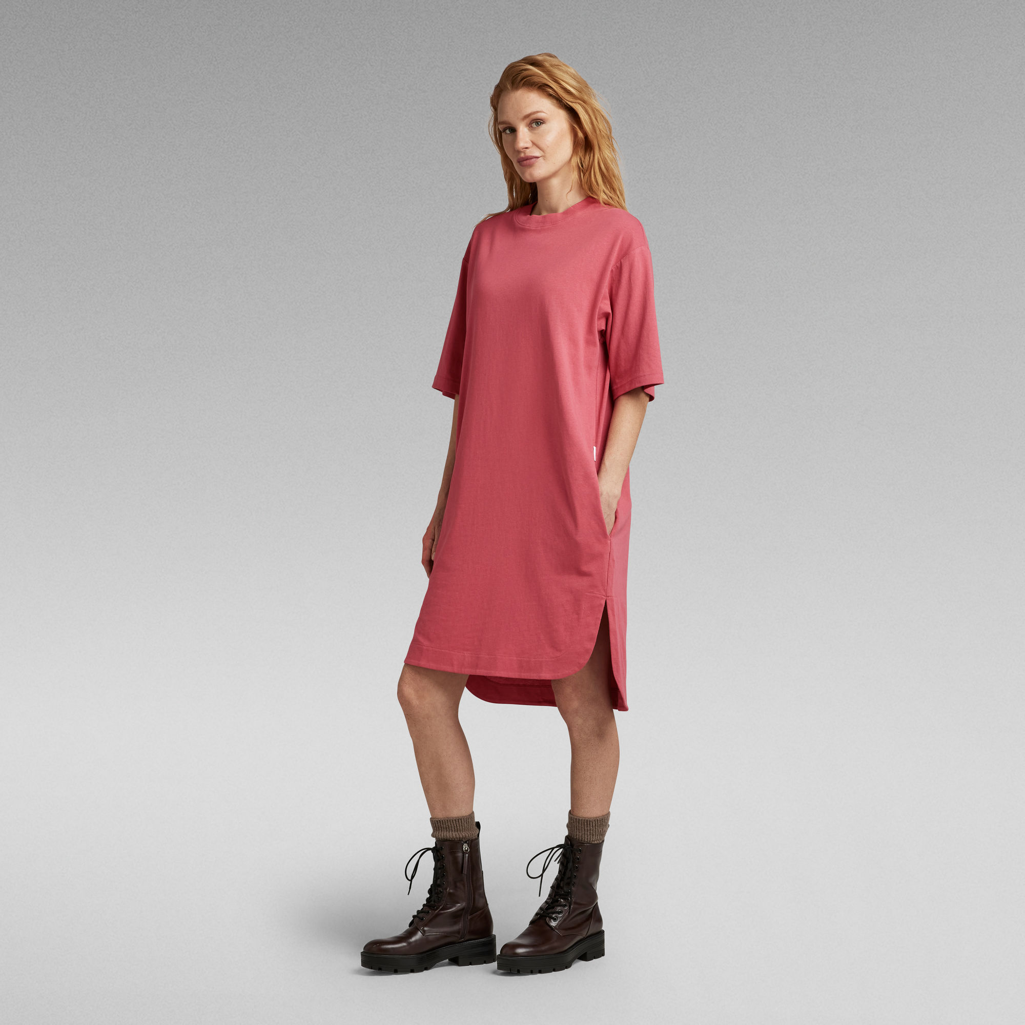 Boxy U Tee Dress | Women | Pink | G-Star RAW®