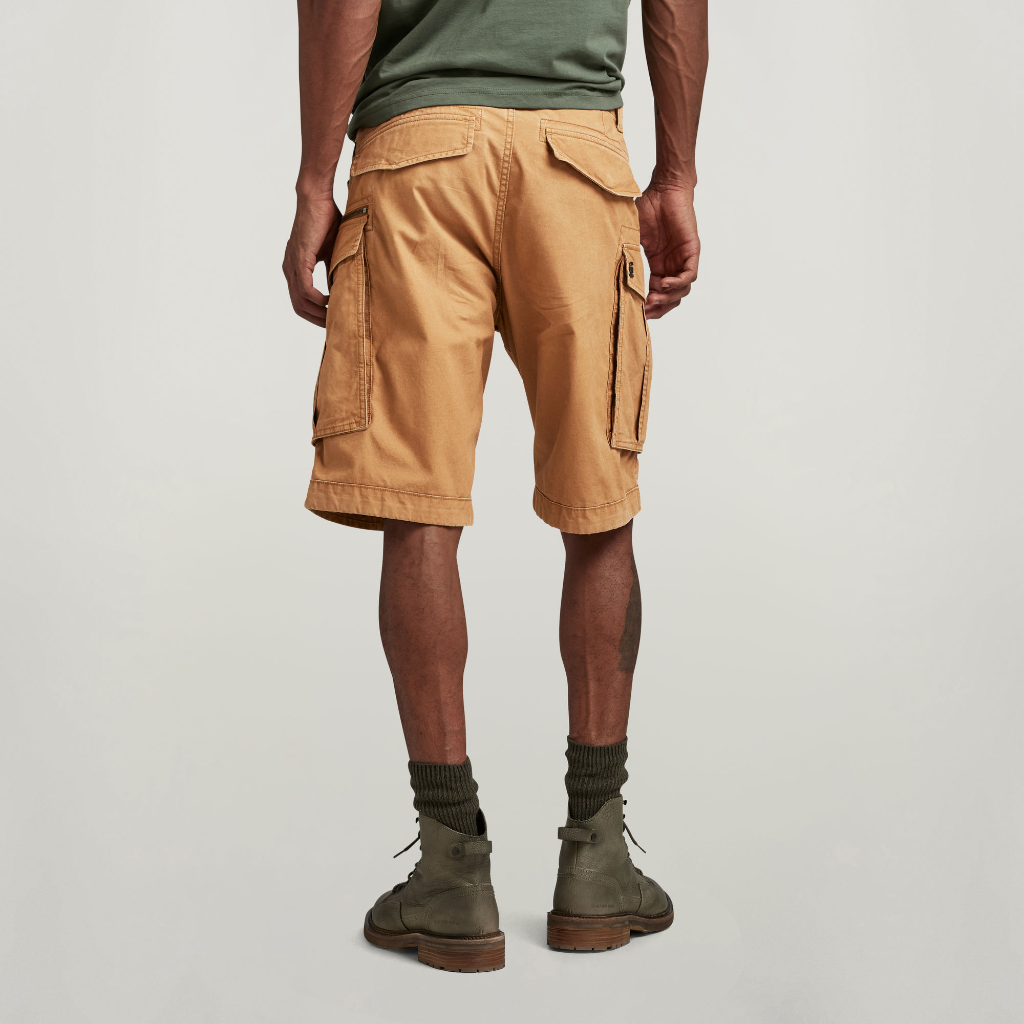 Rovic Zip Relaxed Shorts | Brown | G-Star RAW®