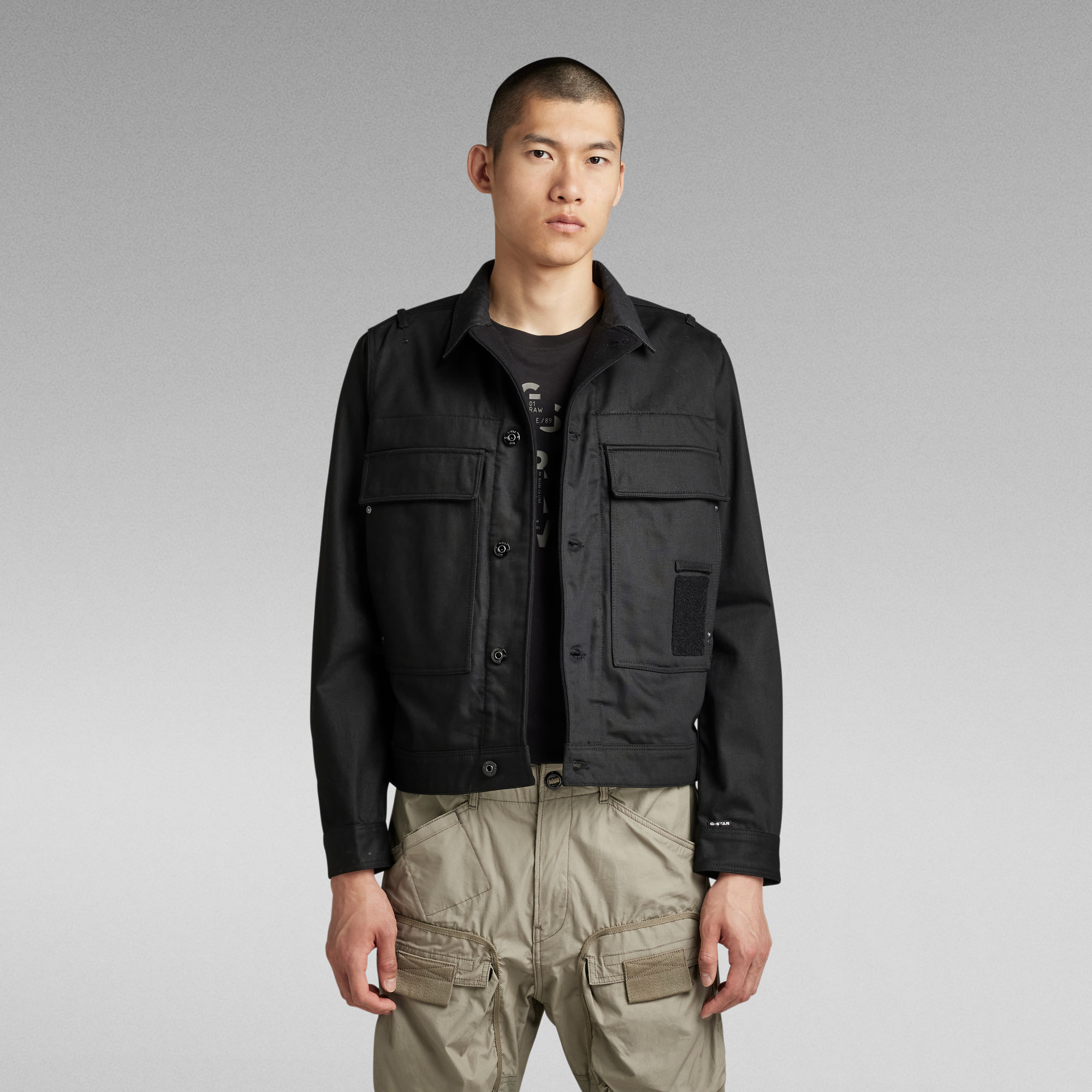 Unisex Utility Flap Pocket Jacket | Black | G-Star RAW®