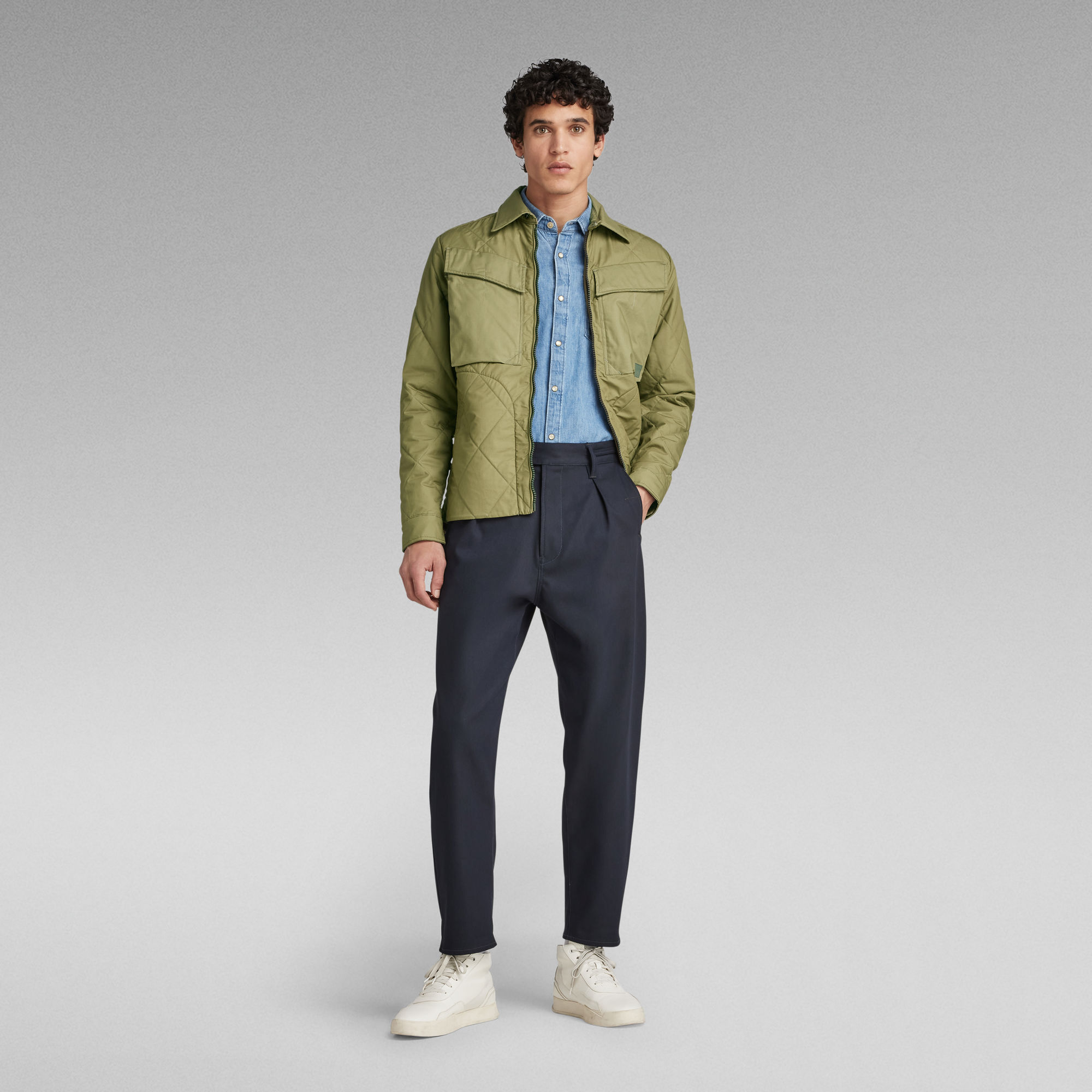 Unisex Waffle Jacket | Green | G-Star RAW®