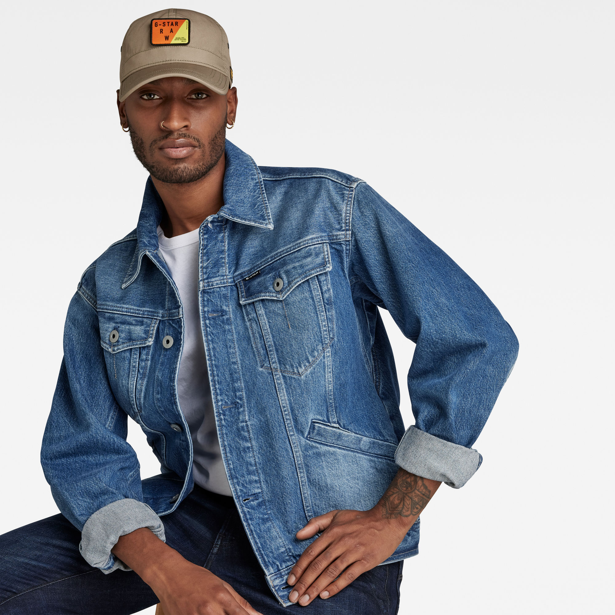 Avernus Badge Baseball Cap | Beige | G-Star RAW®