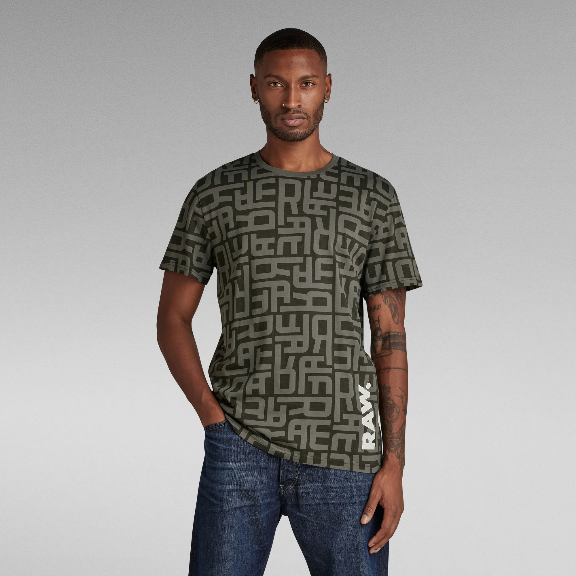 Faded Allover Print T-Shirt | Multi color | G-Star RAW®