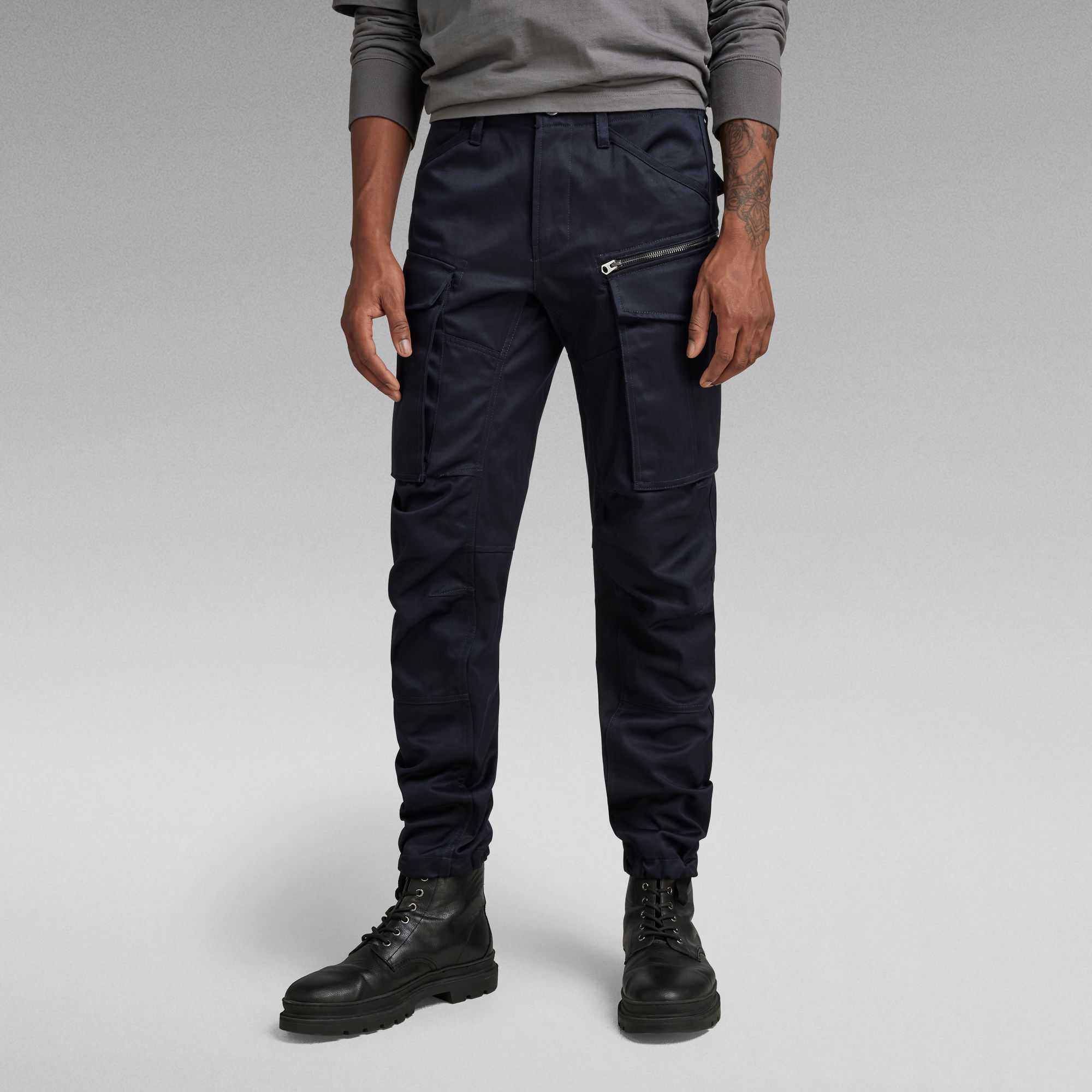 Rovic Zip 3D Regular Tapered Pants | Dark blue | G-Star RAW®