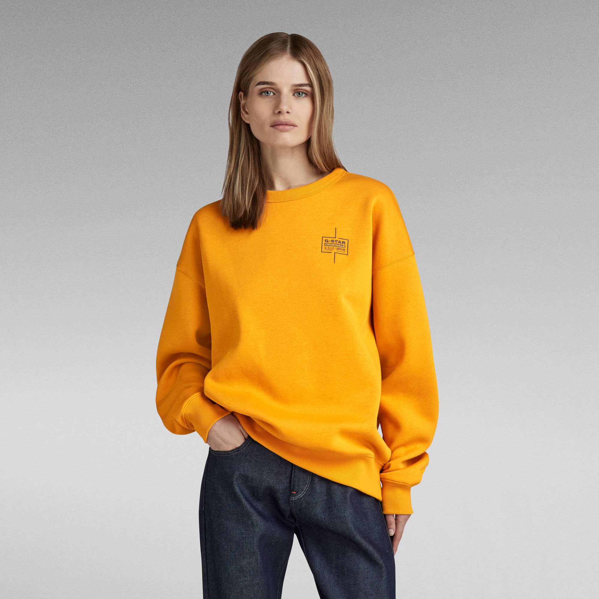 Unisex Core Loose Sweater | Yellow | G-Star RAW®