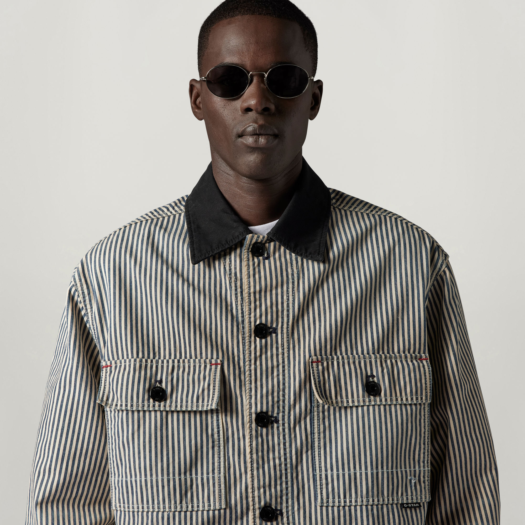 Unisex Premium E Chore Jacket | Medium blue | G-Star RAW®