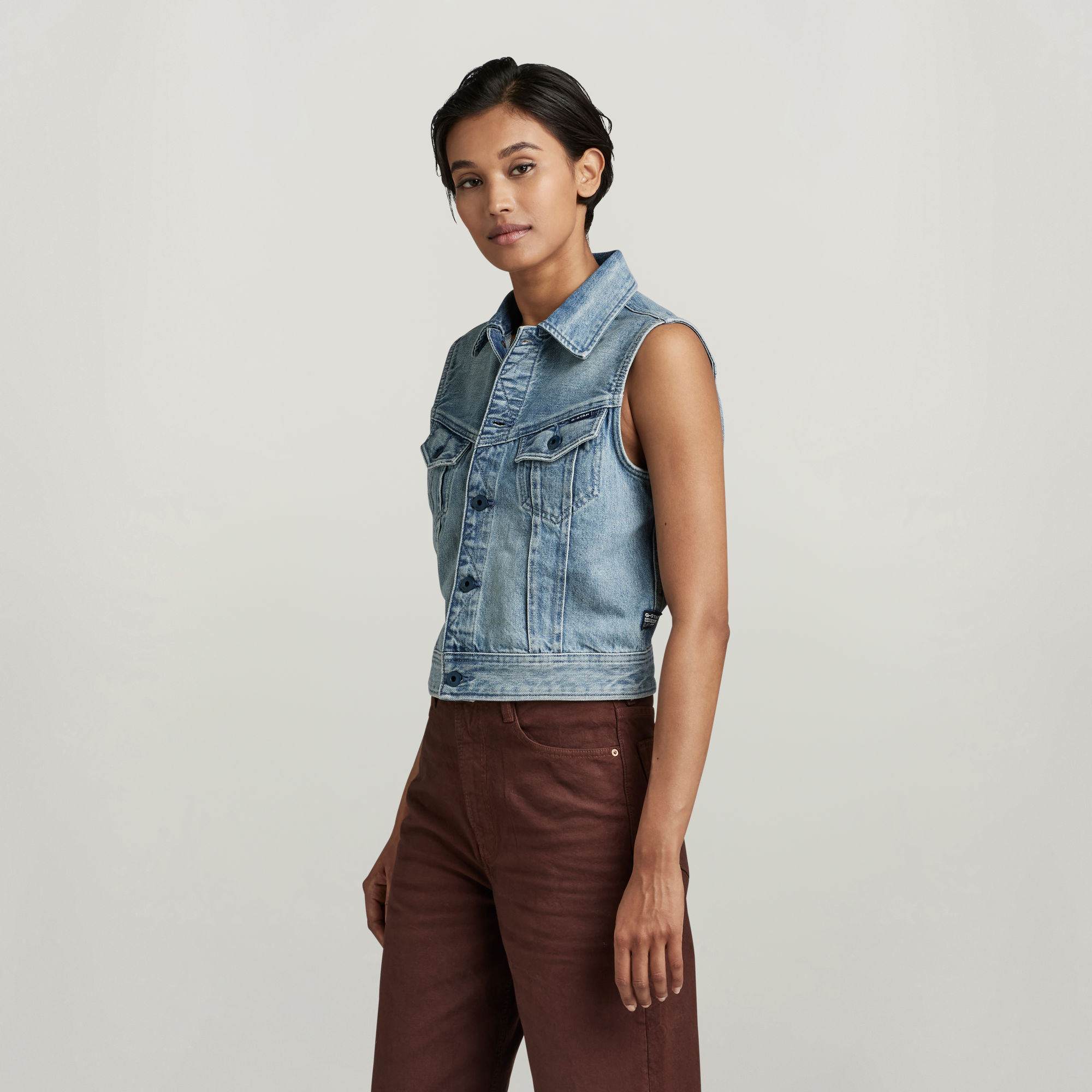 Slim Denim Vest | Light blue | G-Star RAW®