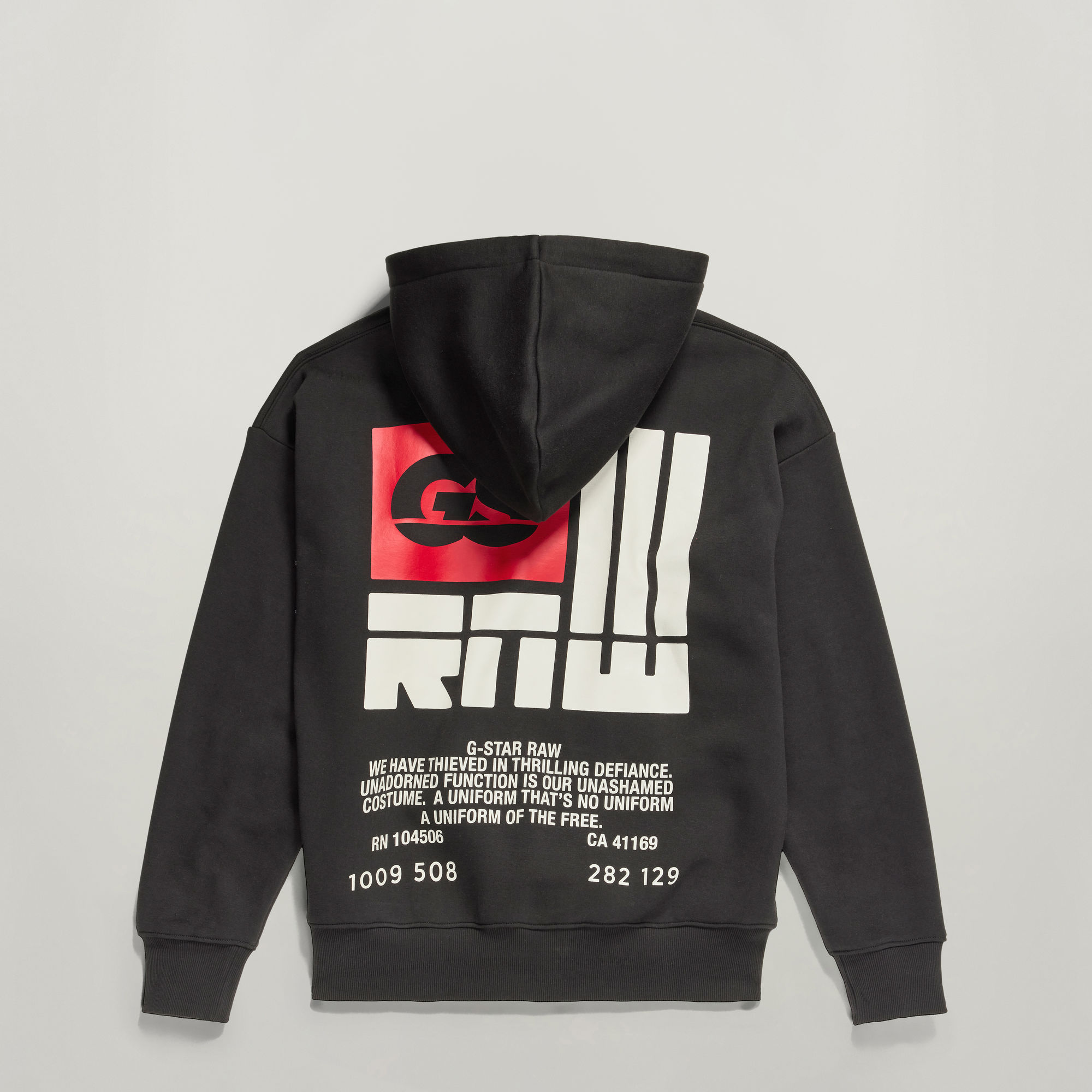 GS Raw Back Graphic Loose Hoodie | Black | G-Star RAW®