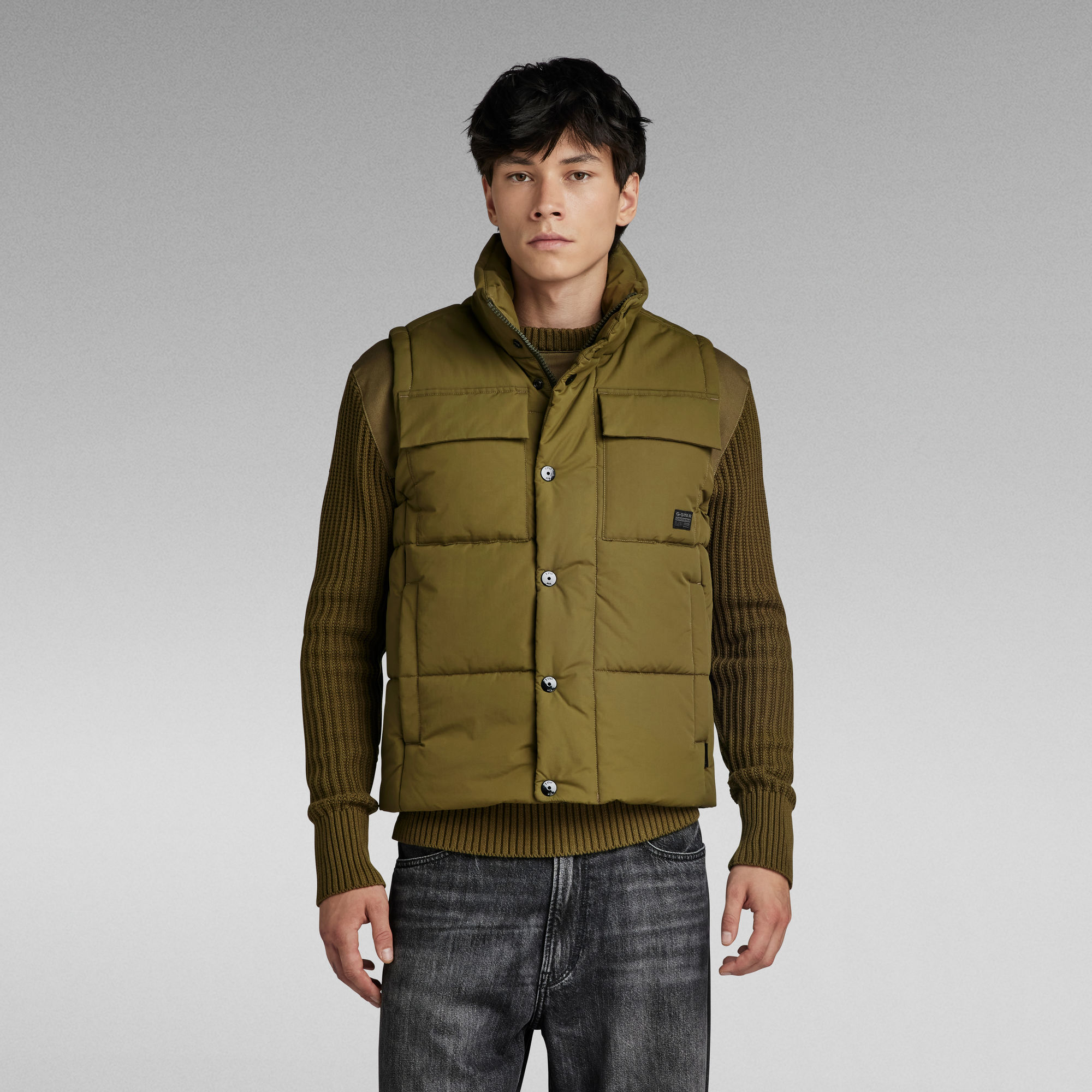 Foundation Padded Vest | Green | G-Star RAW® US