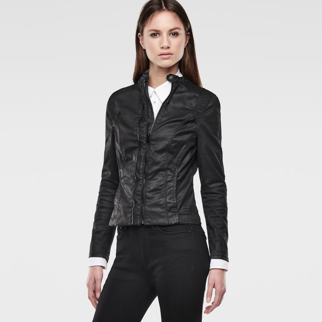 G star raw leather jacket womens store