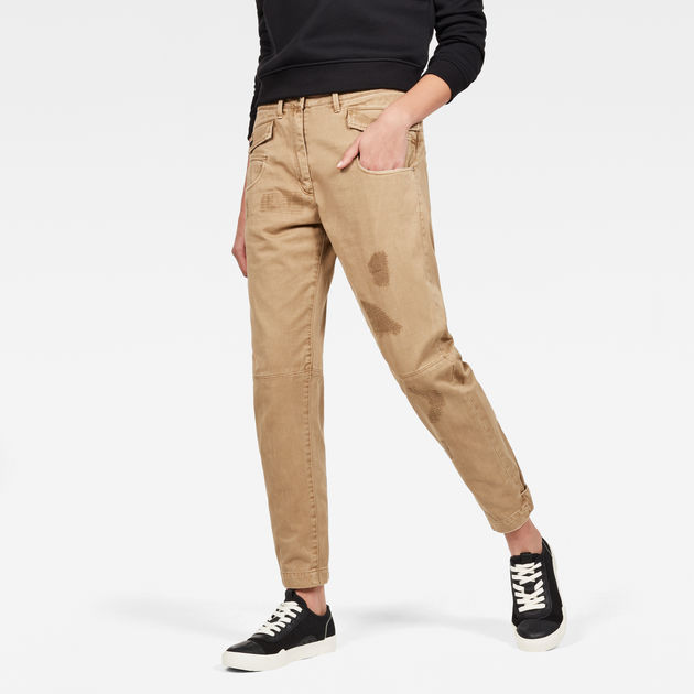 Army Radar Mid Waist Boyfriend Trousers | Sahara | G-Star RAW®