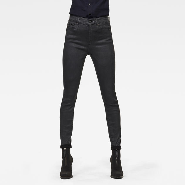 G Star Shape Studs High Super Skinny Jeans Black G STAR CA