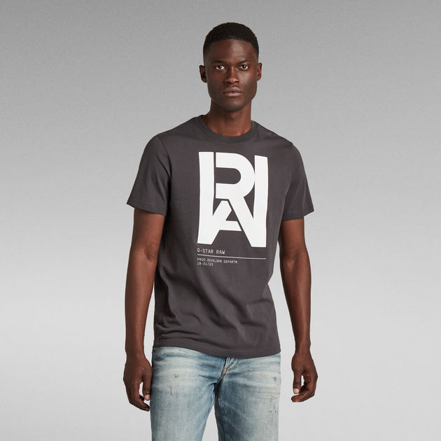 Graphic RAW T Shirt Grey G STAR CA