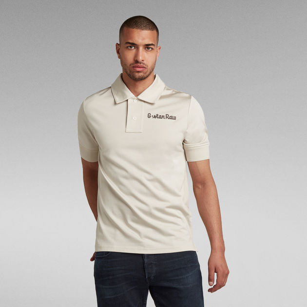 Embro Logo Poloshirt | Beige | G-Star RAW®