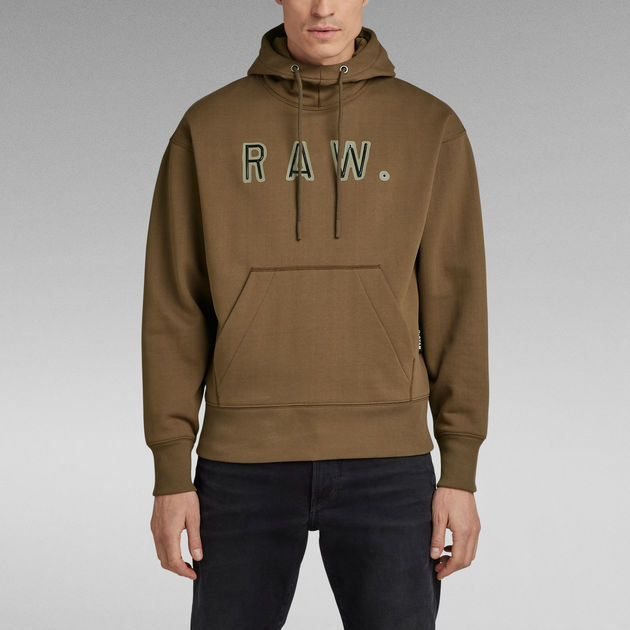 Vulcanic RAW Loose Hooded Sweater | Brown | G-STAR® US
