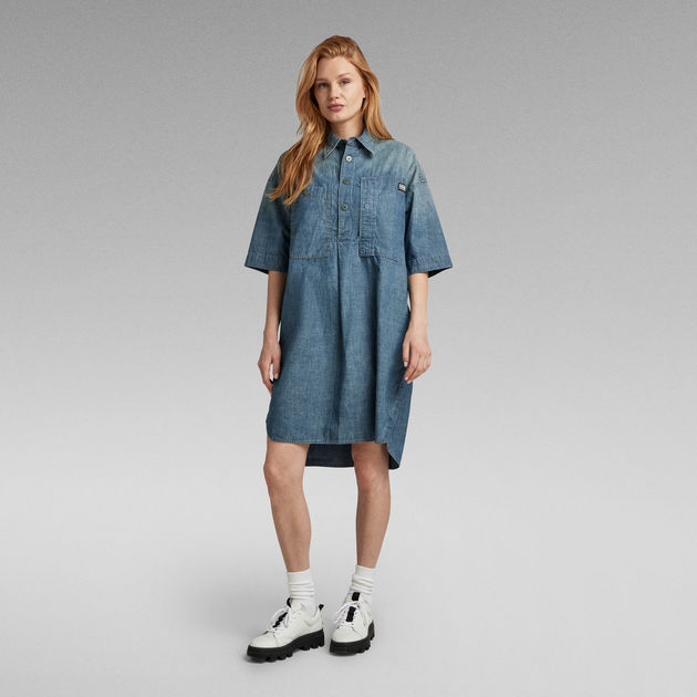 Denim Shirt Dress Medium blue G STAR RO