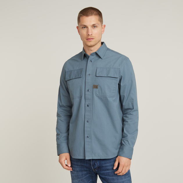 CPO Regular Shirt | Medium blue | G-STAR® US